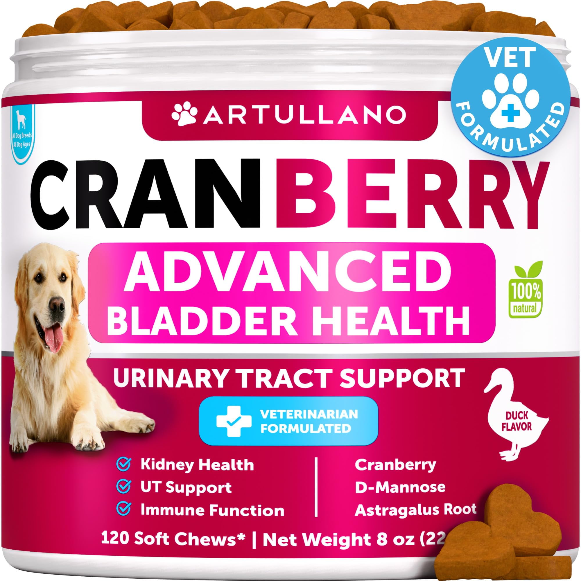 Dog UTI Treatment - Cranberry Supplement & Bladder Control for Urinary ...