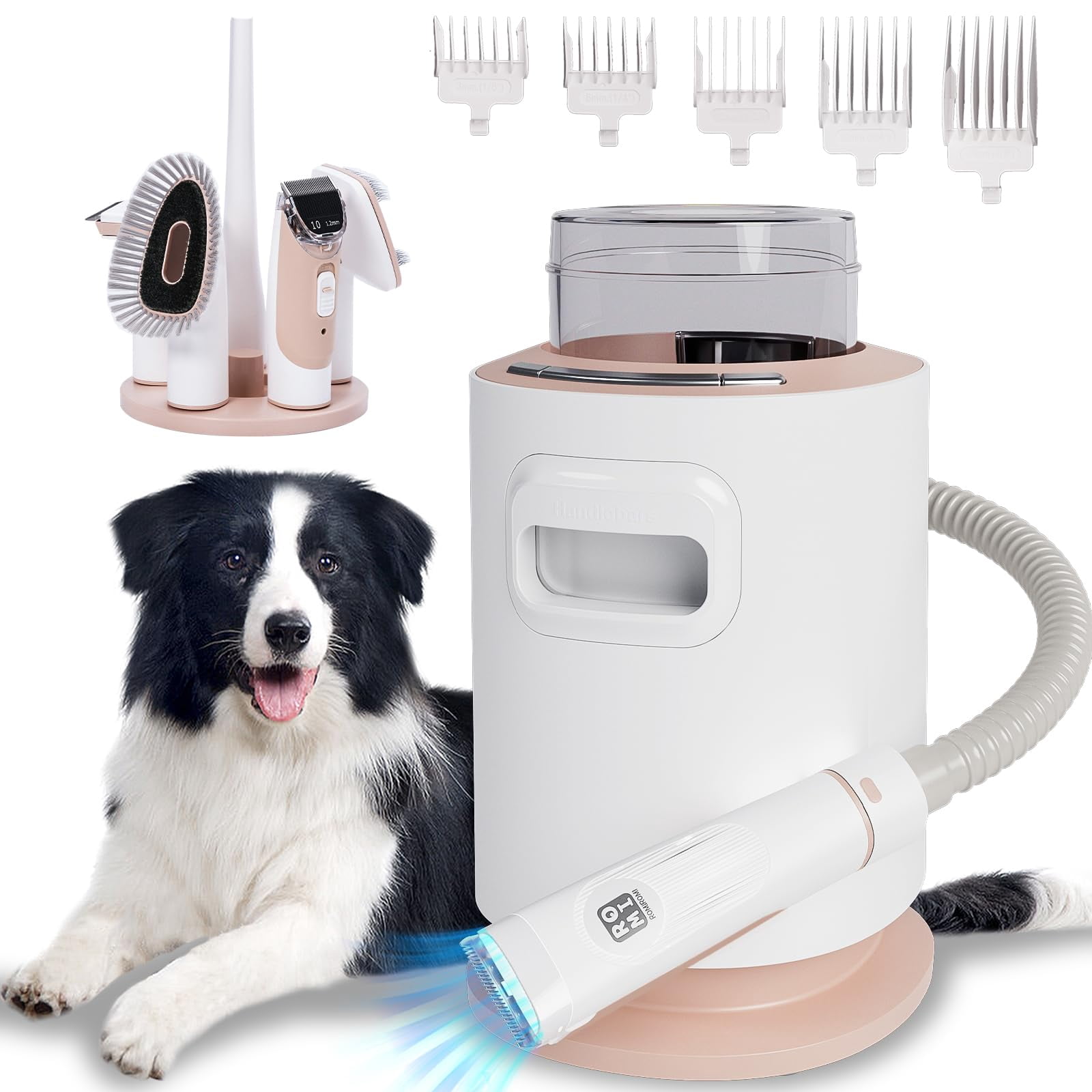 Dog Vacuum Grooming Kit - 3 Adjustable Suction Levels (2500PA/6000PA ...