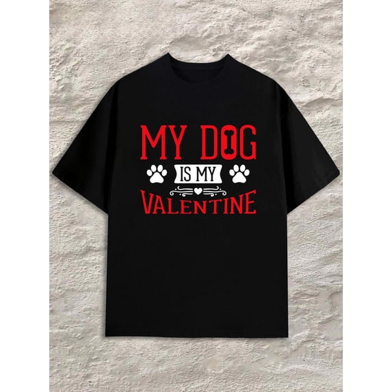 Dog Valentine's T-Shirt Men's black Everyday wear, perfect for the ...