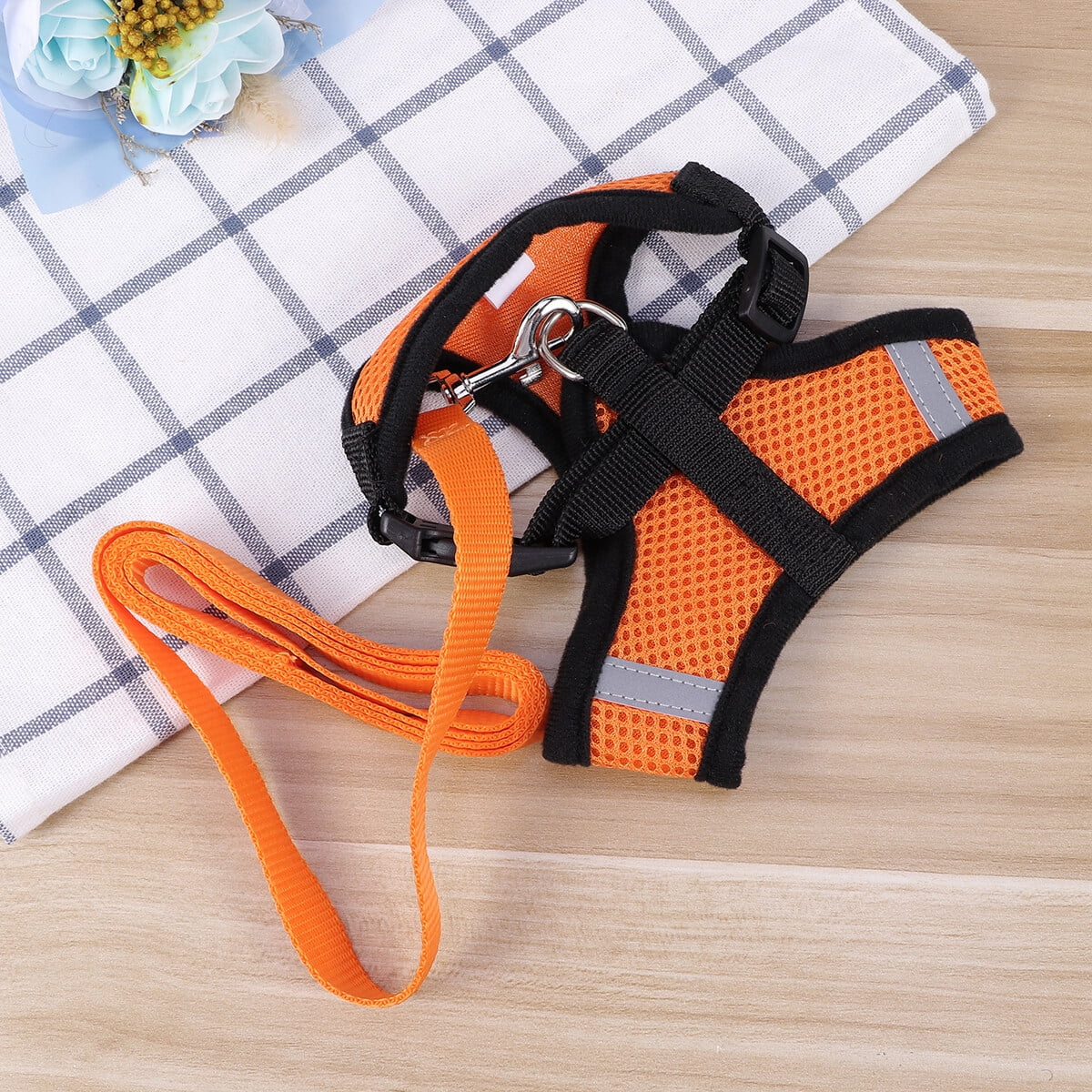Dog Vest,Mesh Harness with Vest Collars Chest Back Chest Strap Pet ...