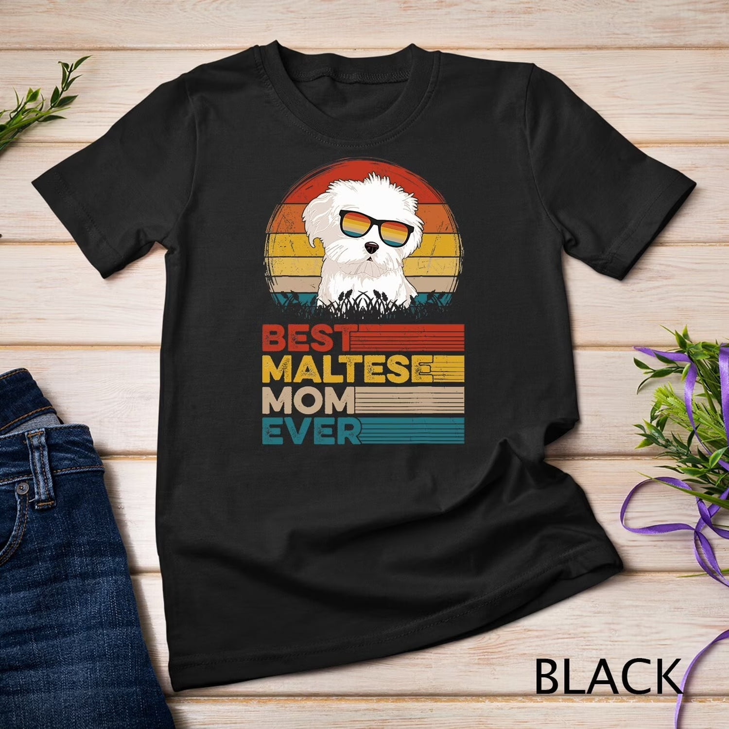 Dog Vintage Best Maltese Mom Ever Gif Lover T-S1Hirt UniS1ex T-S1Hirt ...
