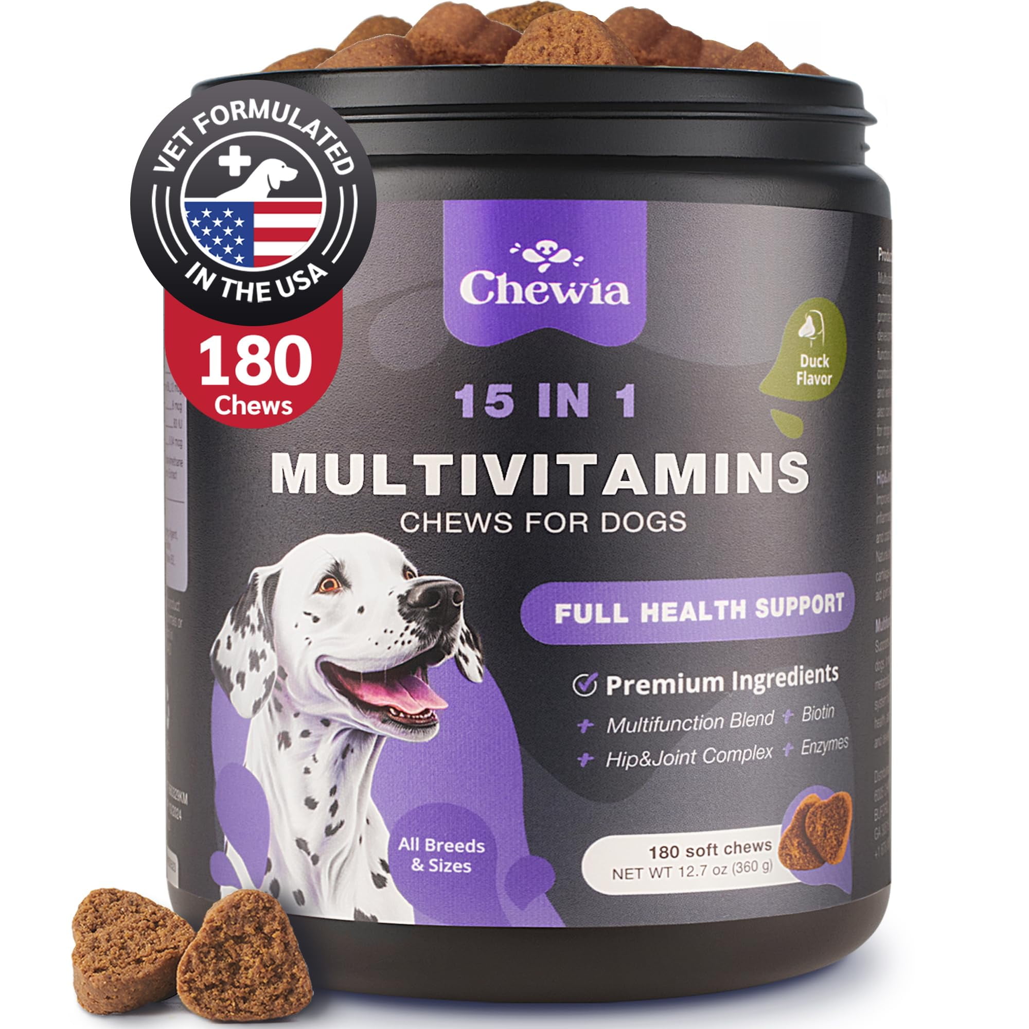 Dog Vitamins 15 in MMF7 1 - Dog Multivitamin Chews MSM for Hip & Joint ...