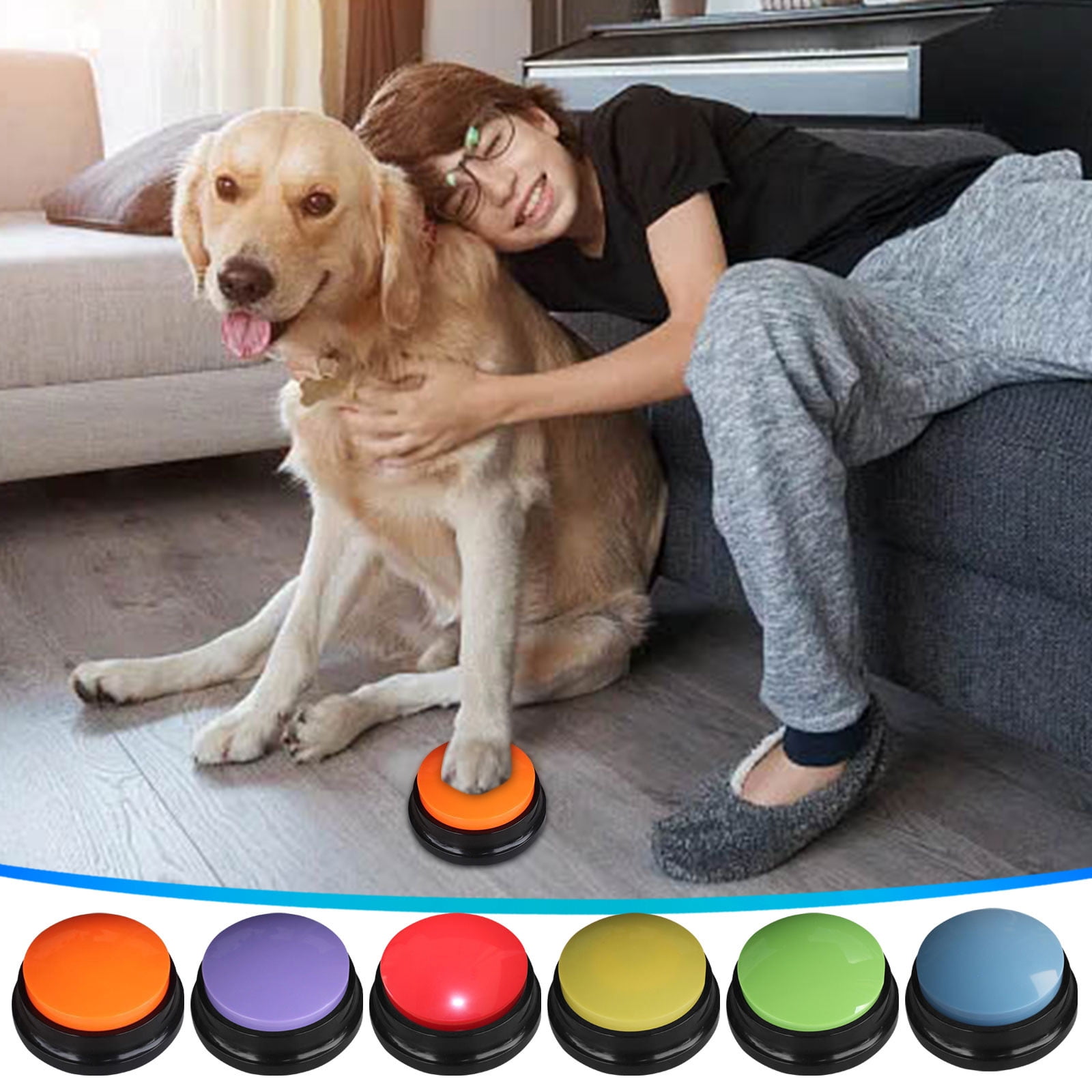 Dog Voice Button Communication Training Toy | Barking Dinner Sound Box ...