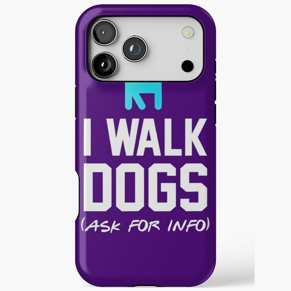 Dog Walker Icon Gradient Pet Career Phone Cover for iPhone 11 12 13 14 ...