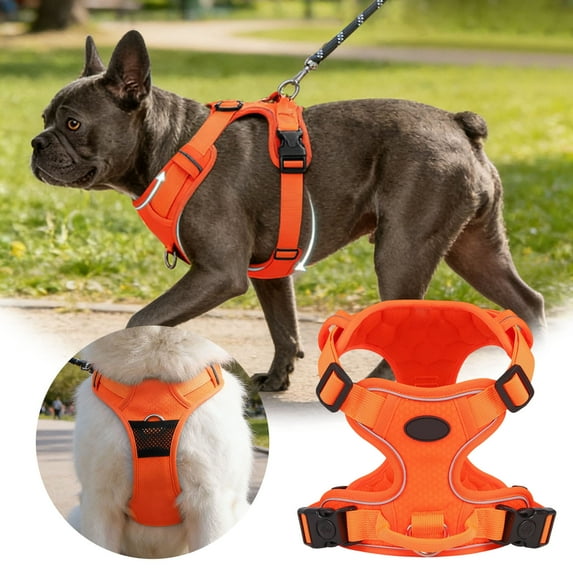 Dog Walking Harness and Leash Set with Reflective Breakaway Vest for ...