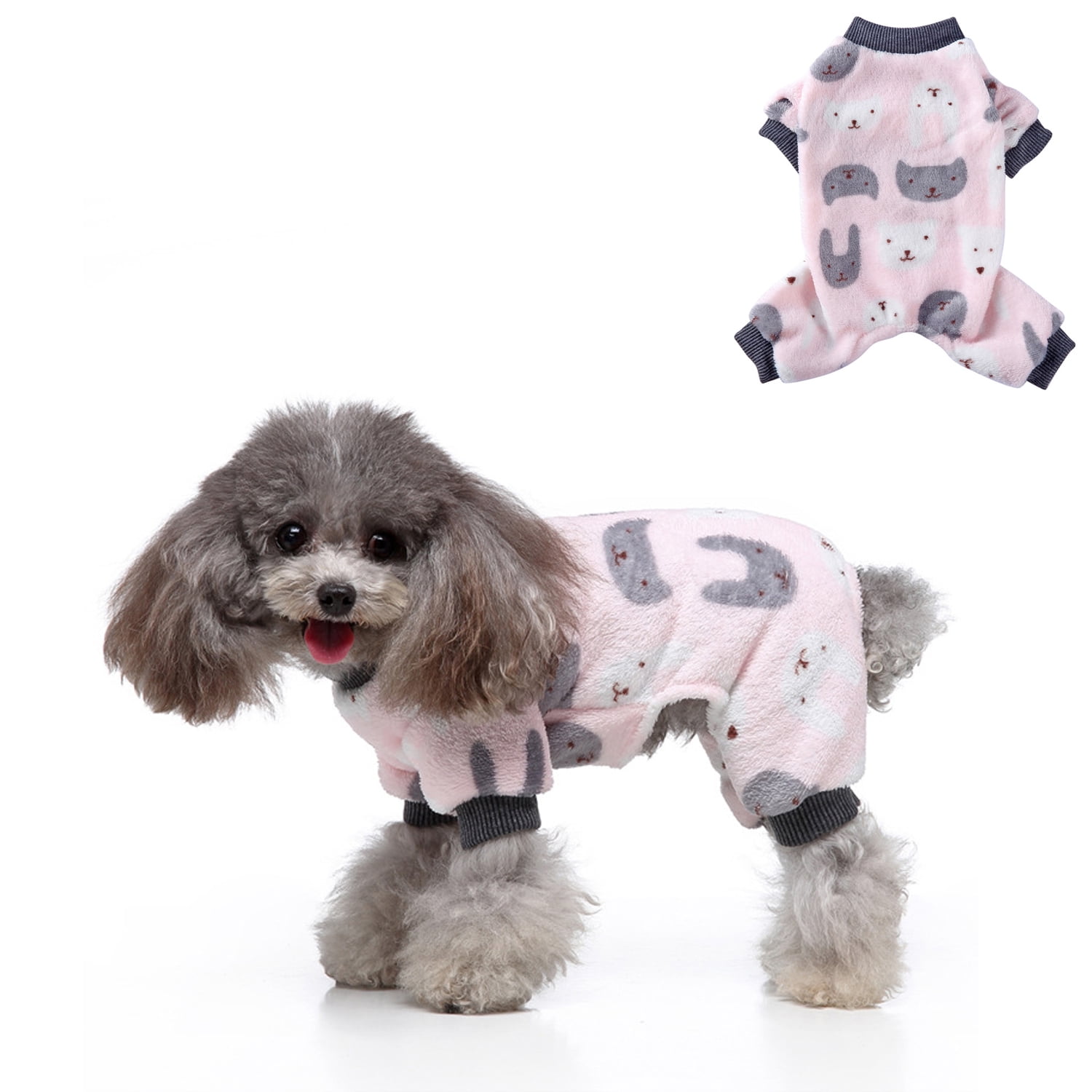 Dog Warm Jumpsuit, Winter Flannel Dog Pajamas, Dog Cold Weather Coat ...