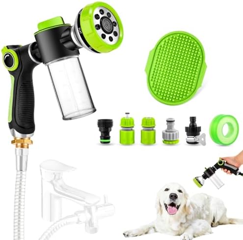 Dog Washing Hose Attachment, Dog Sprayer with 3.5oz/100cc Soap ...