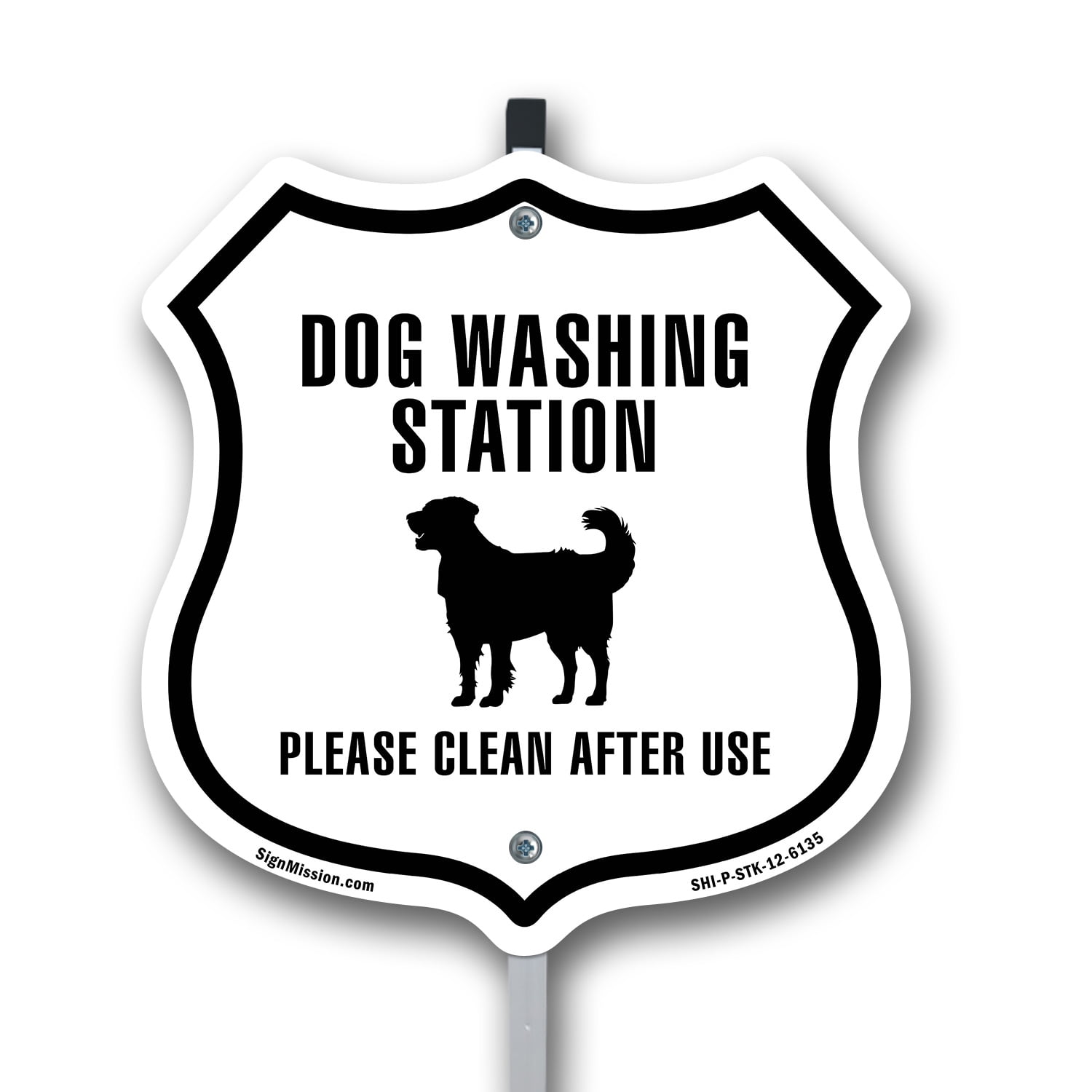 Dog Washing Station Please Clean After Use 12 inch X 12 inch Shield ...