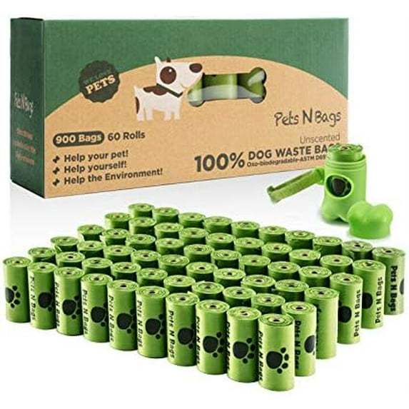Dog Waste Poop Bags, Dog Bags for Poop, Refill Rolls (60 Rolls / 900 ...