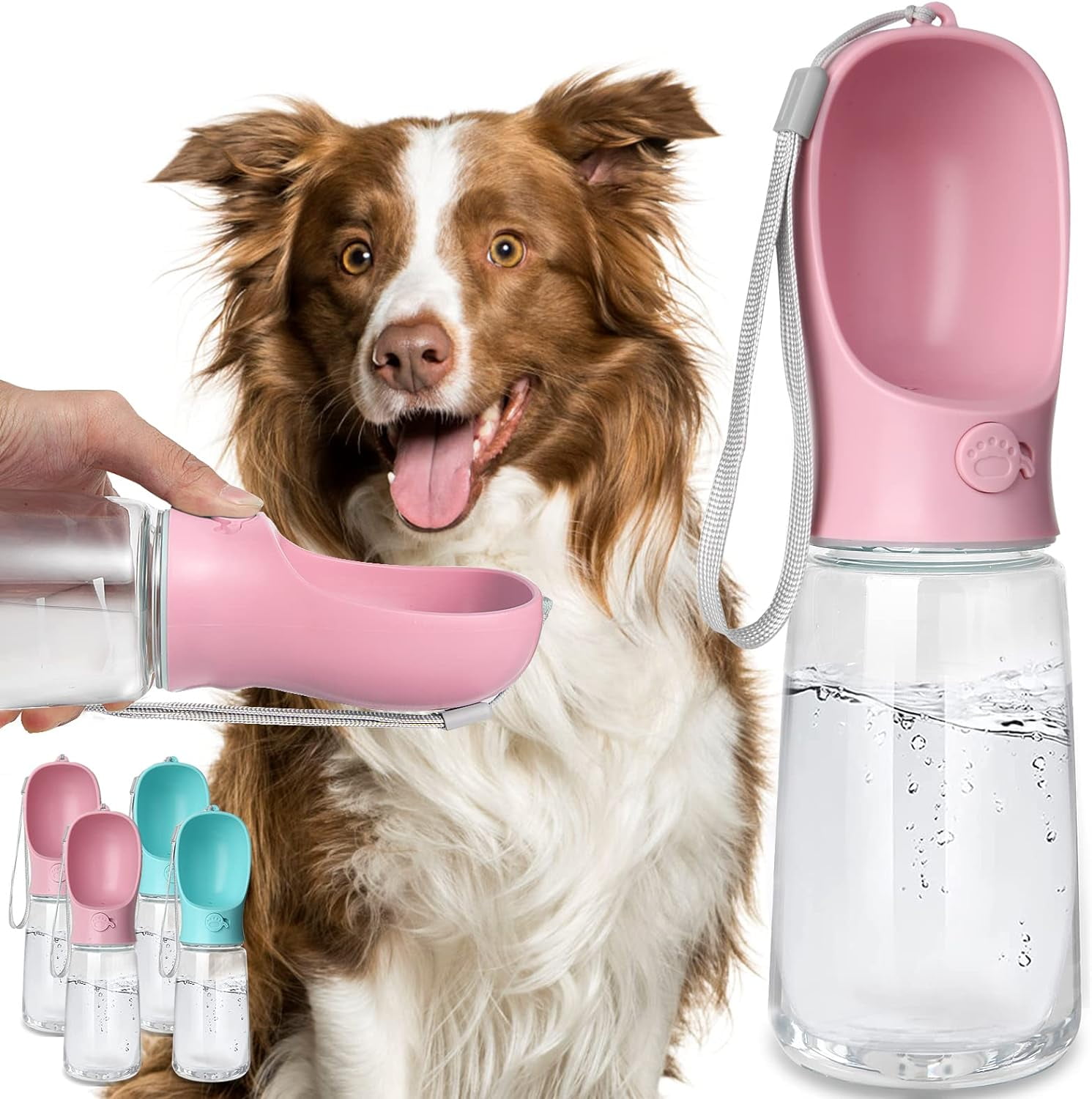 Dog Water Bottle, Leak Proof Portable Puppy Water Dispenser with ...