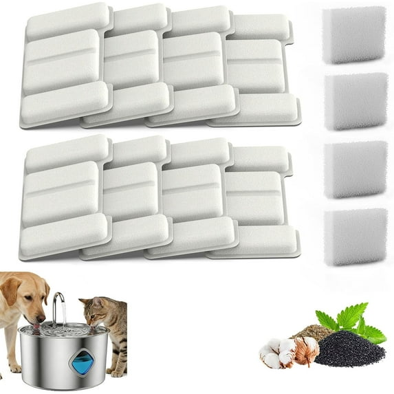 Dog Water Bowl, Triple Filtration System, 3.2L Capacity, Continuous ...