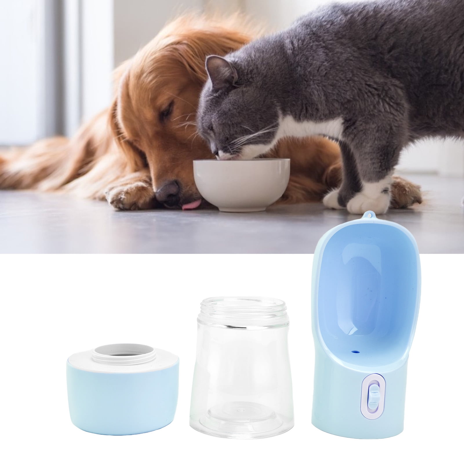 Dog Water Food Dispenser: Compact, Leakproof Bottle With Lanyard, Ideal ...