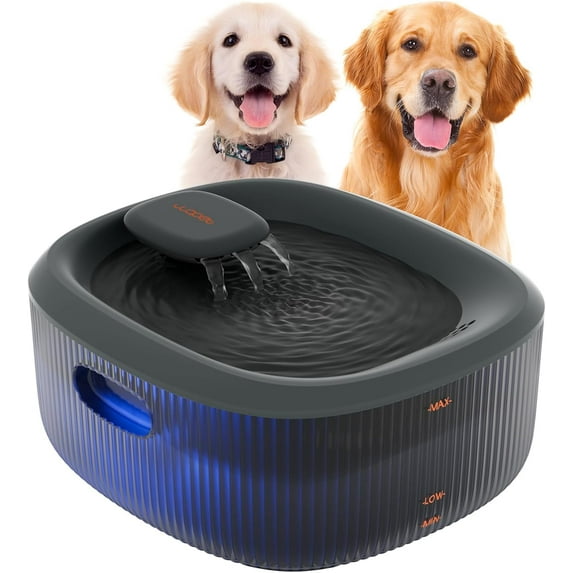 Dog Water Fountain for Large Dogs, 6L/205oz/1.7Gal Automatic Dog and ...
