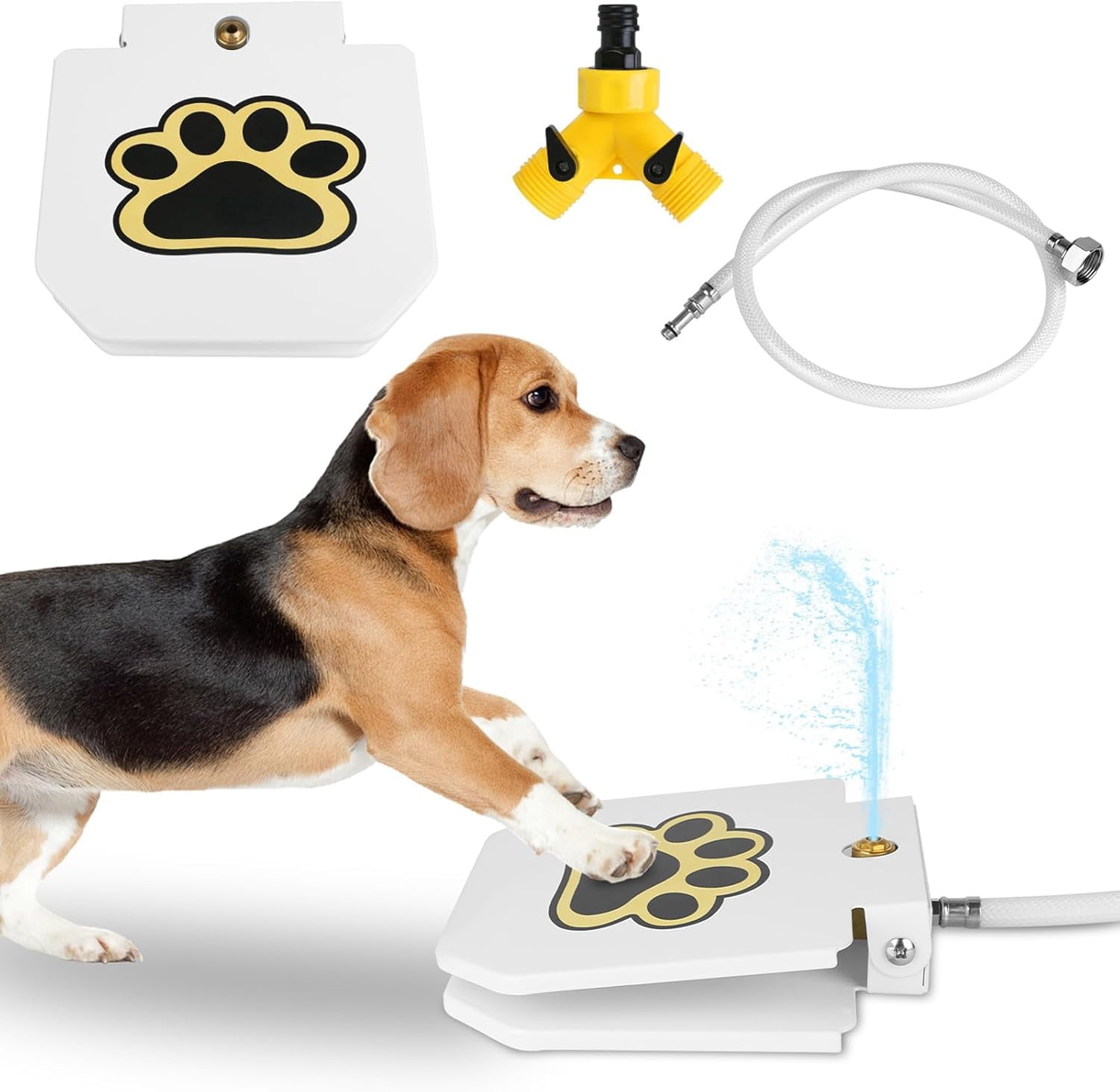 Dog Water Fountain Step On, Outdoor Paw Activated Drinking Pet Water ...