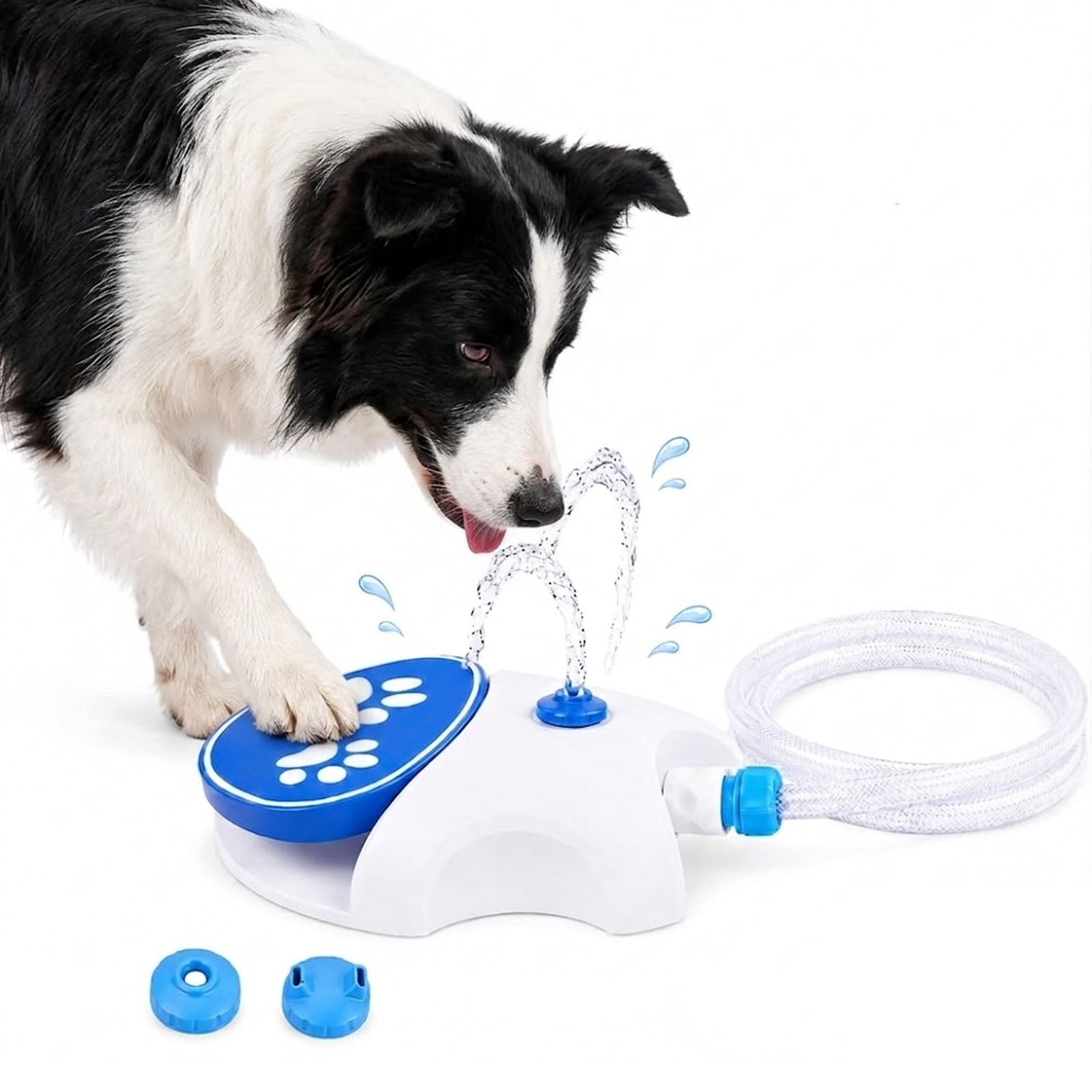 Dog Water Sprinkler Toy, Step On Paw Activated Outdoor Drinking ...