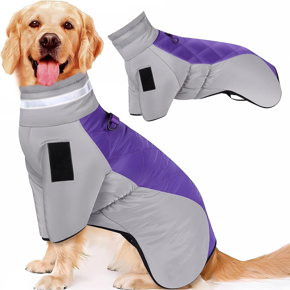 Dog Waterproof Coats, Warm Coat for Large Medium Dog, Turtleneck ...