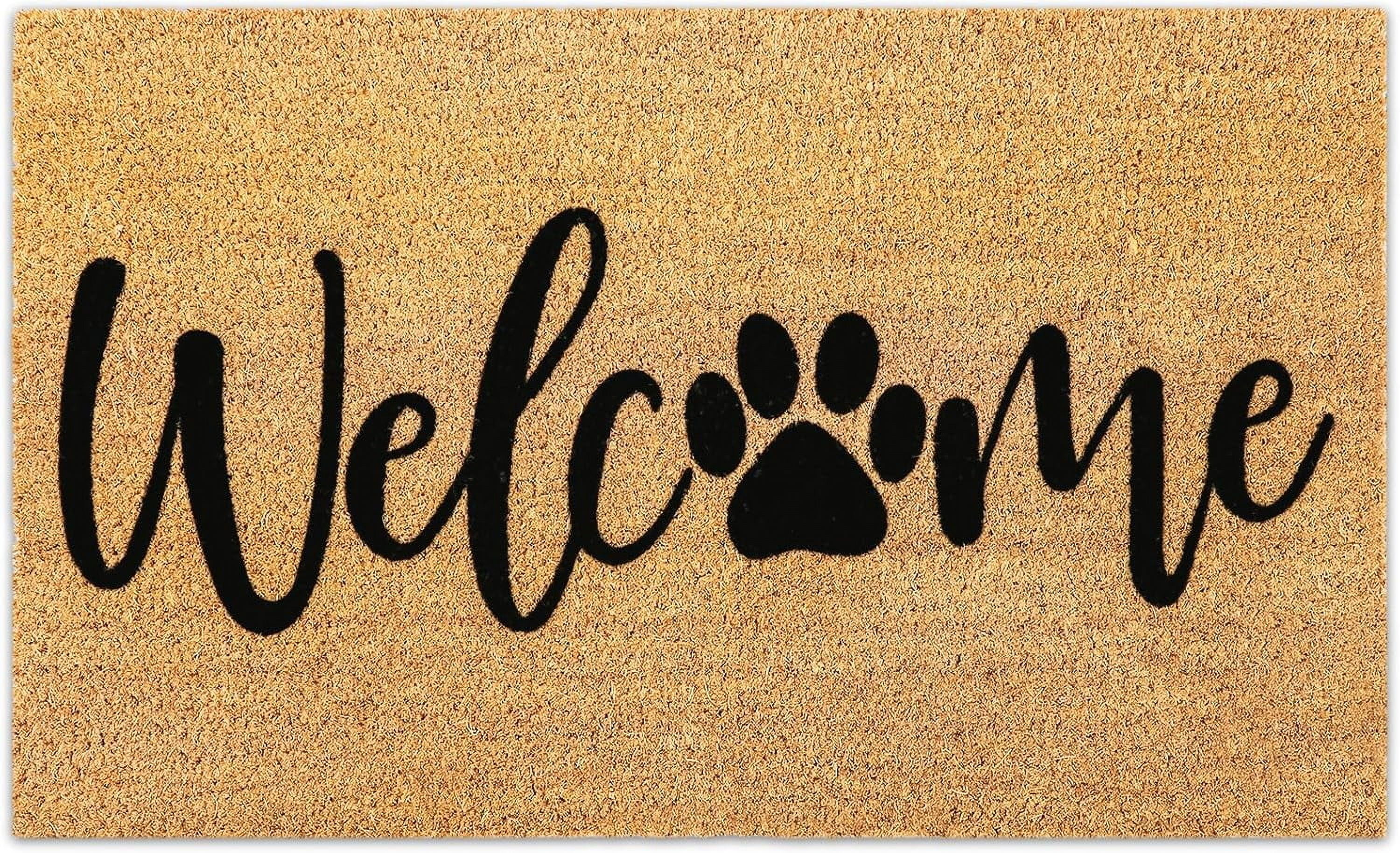 Dog Welcome Mats for Front Door Entry Front Porch Doormat Non-Slip ...