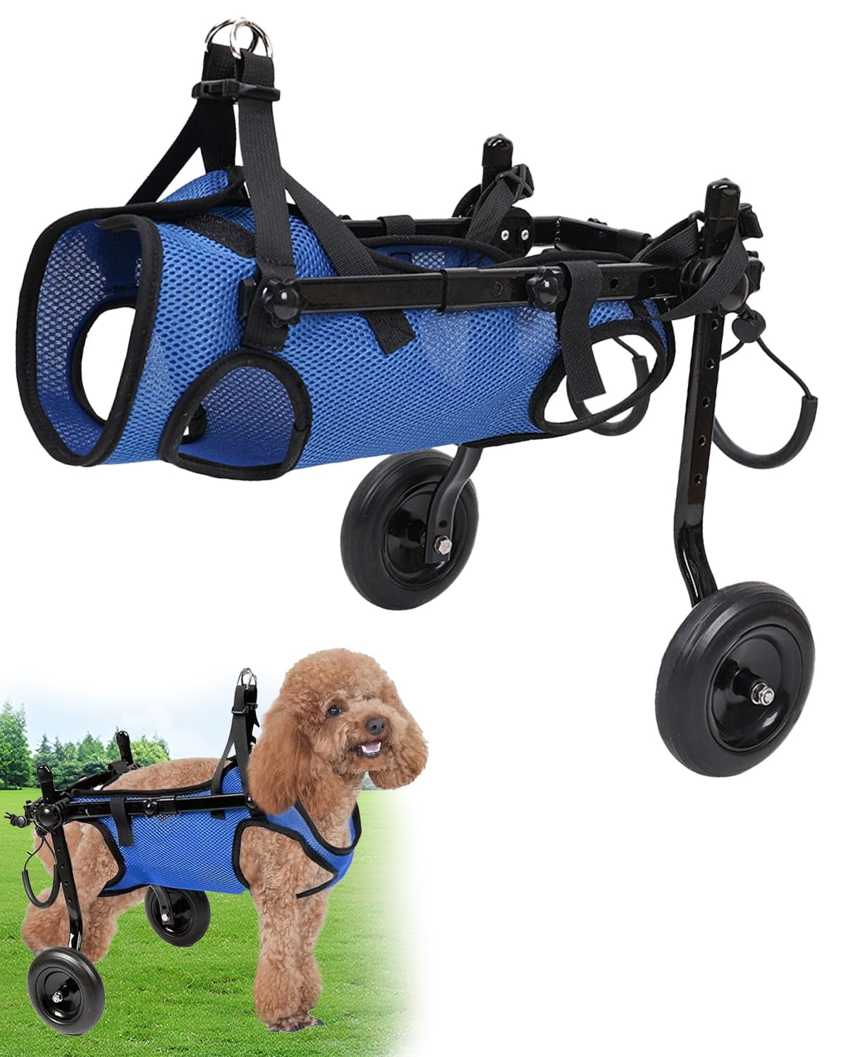Dog Wheelchair for Back Legs, Cart Doggy Wheelchair with Disabled Hind ...