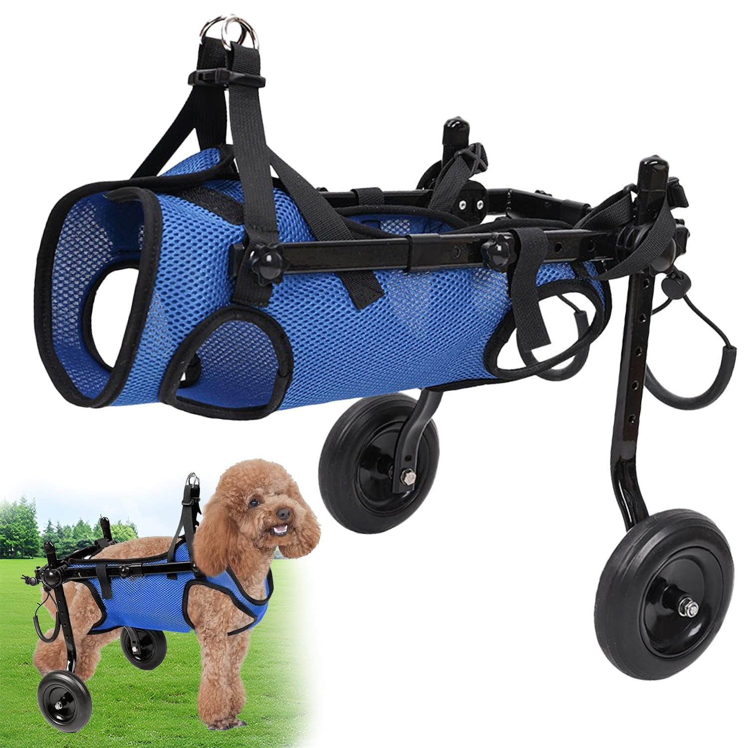 Dog Wheelchair for Back Legs, Cart Doggy Wheelchair with Disabled Hind ...