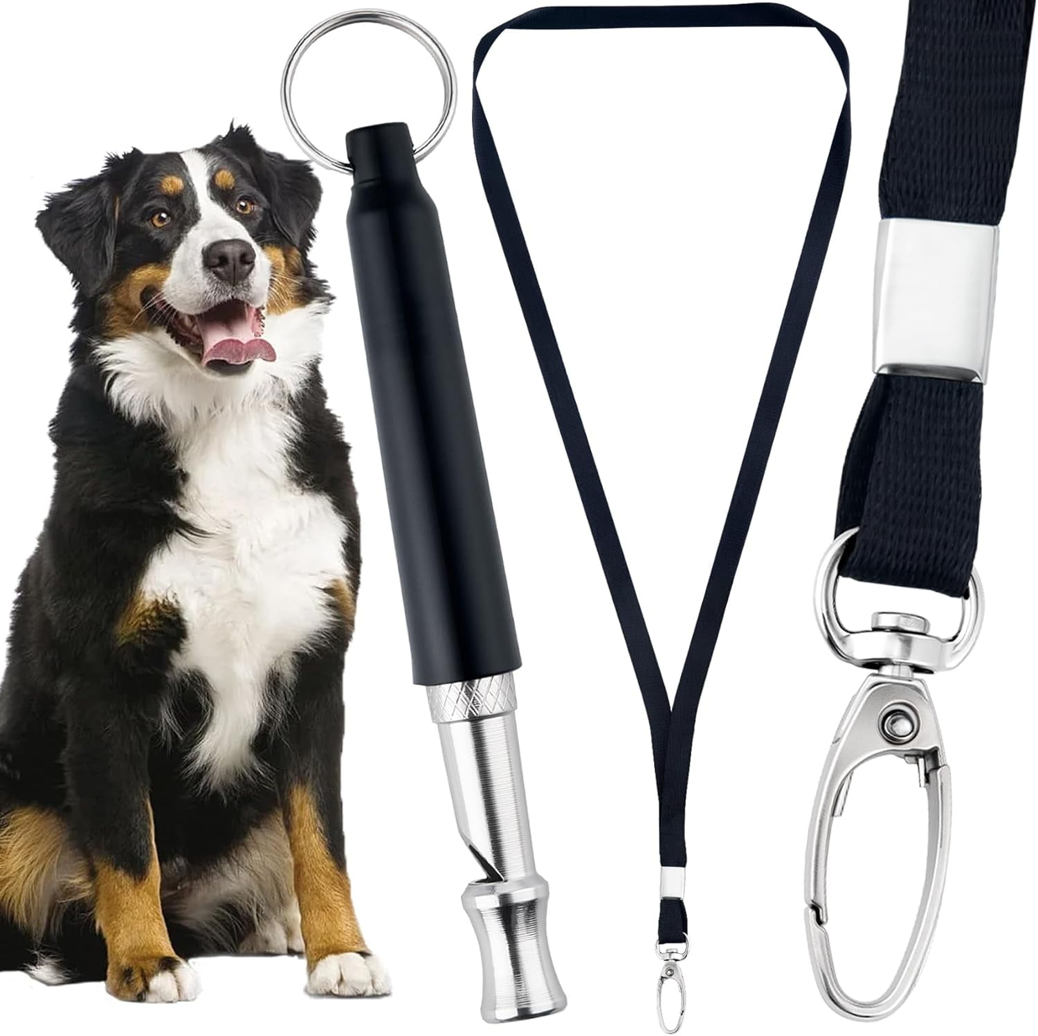 Dog Whistle with Lanyard, Adjustable Ultrasonic Dog Whistle to Stop ...