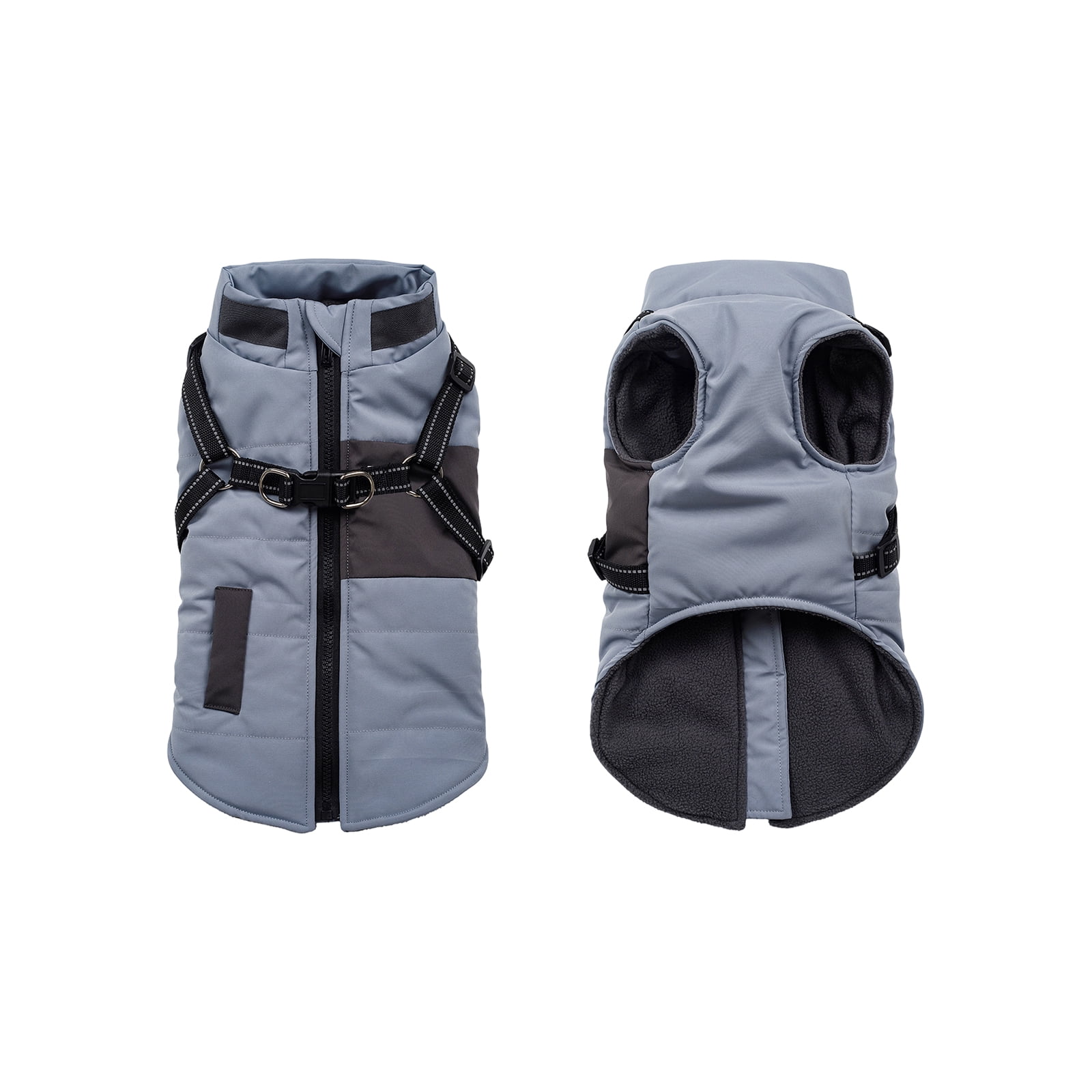 Dog Winter Autumn Coat - Windproof Stand Collar Reflective Stripes ...