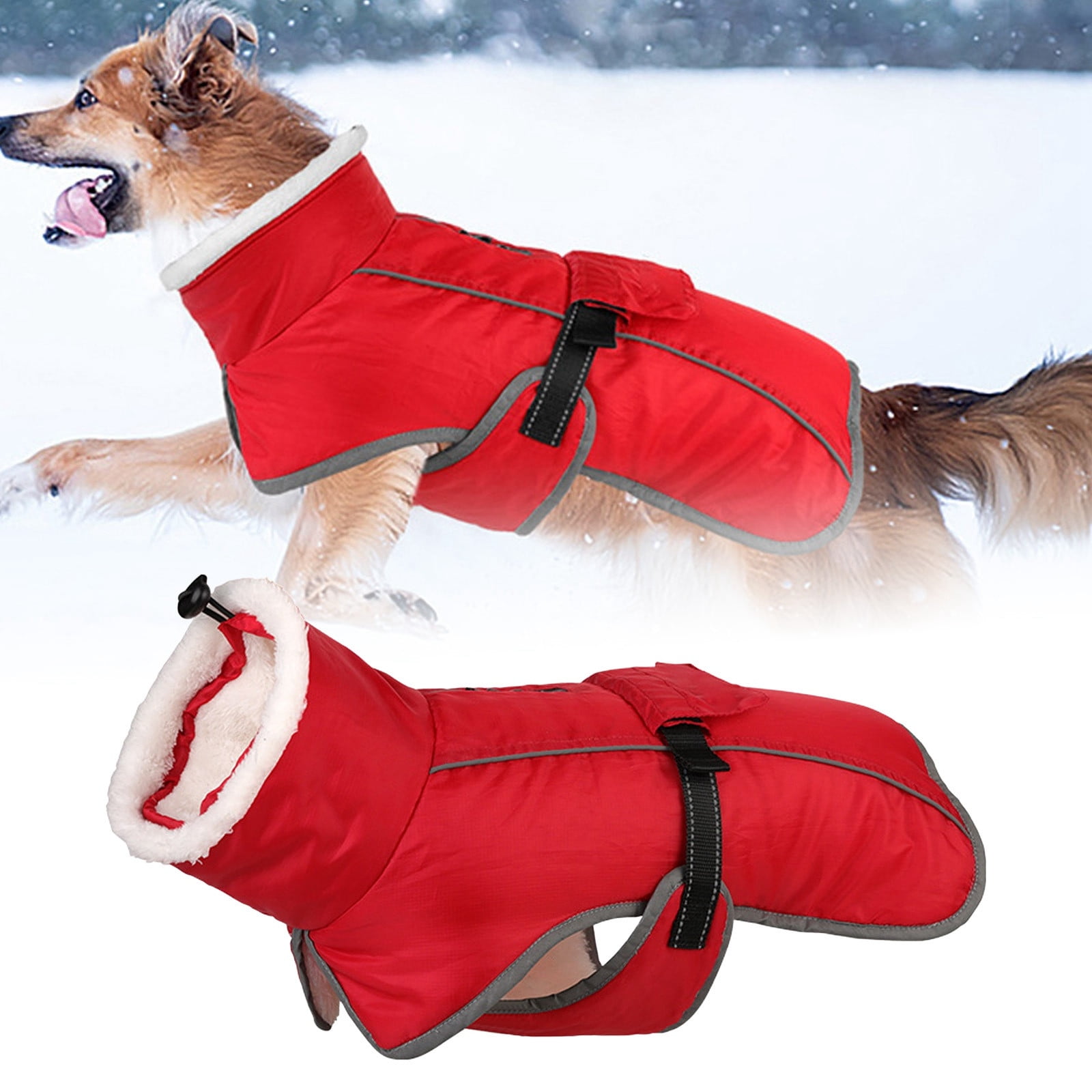 Dog Winter Coat - Cold Weather Jacket with Padding Built-In Pet Warm ...