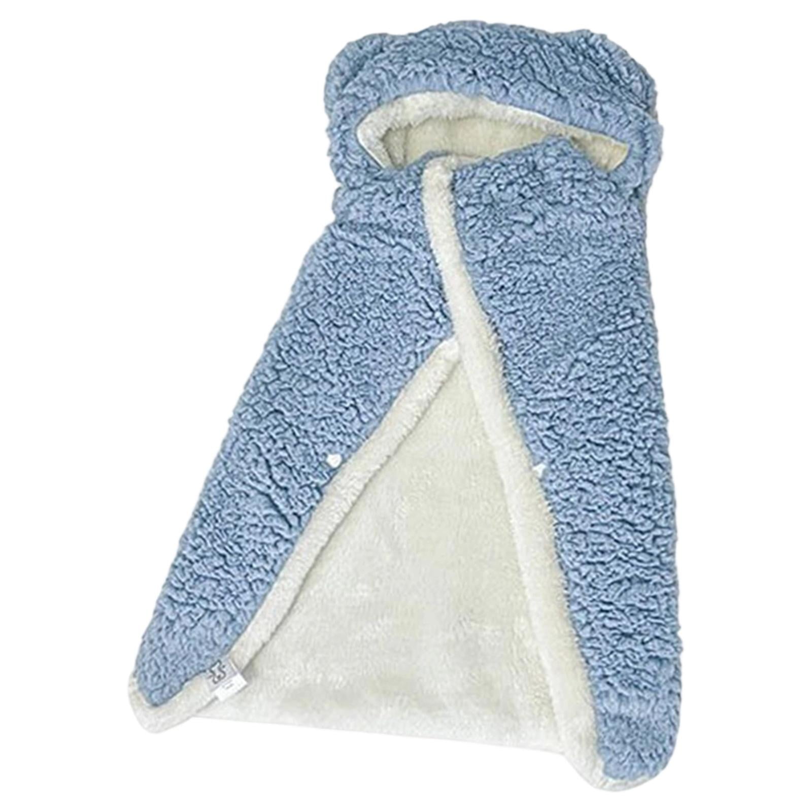 Dog Winter Coat Pet Cloak Cape Blanket Soft Fleece Warm Hood ...