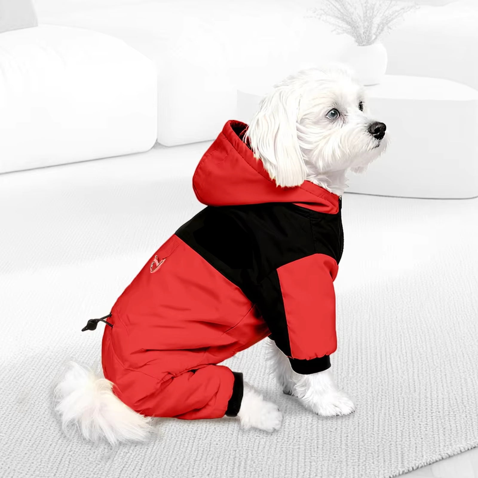 Dog Winter Coat, Waterproof Fleece Lined Insulated Dog Snowsuit for ...