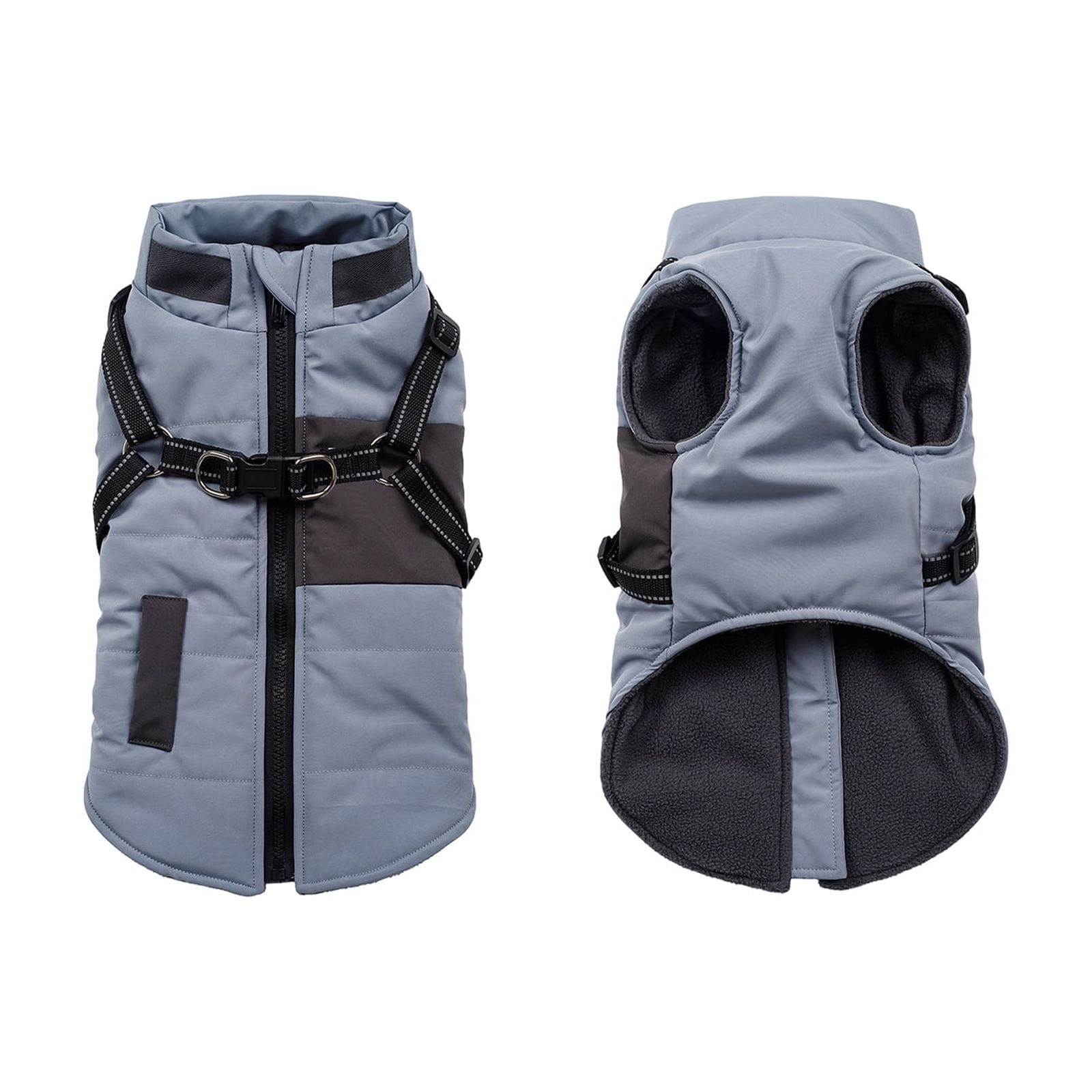 Dog Winter Coat With Windproof Collar, Reflective Thickened Cotton Pet ...