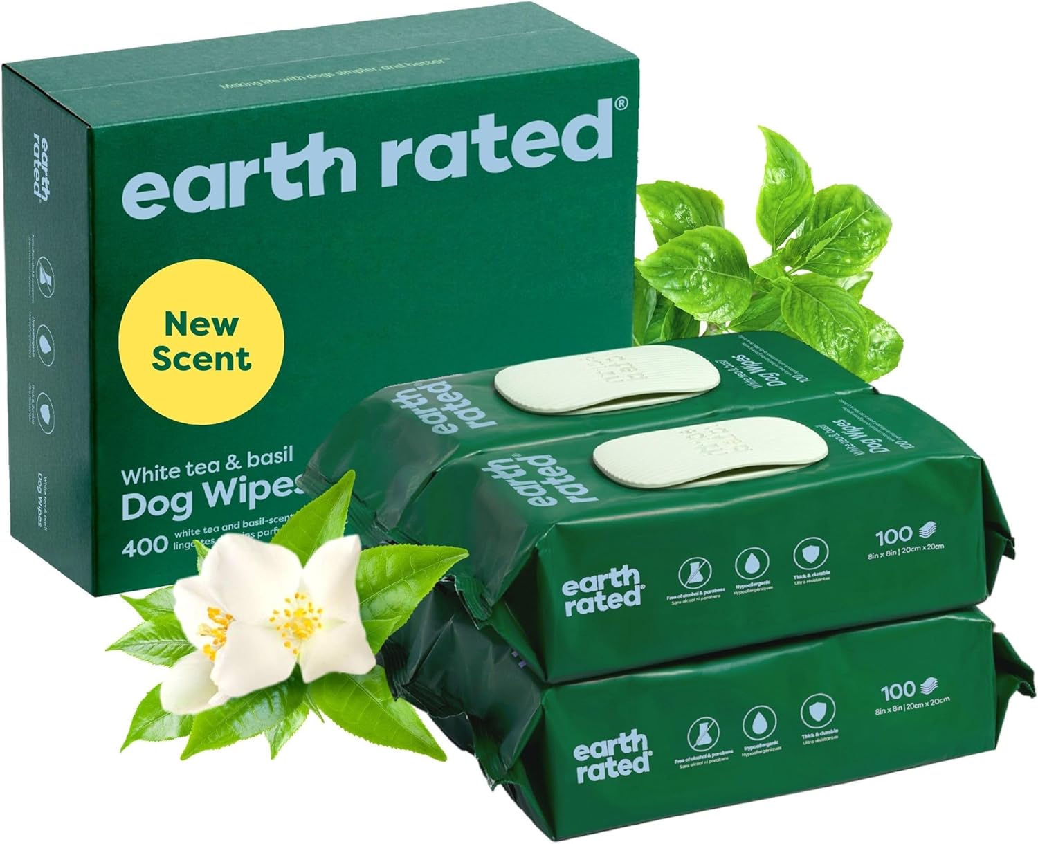 Dog Wipes, Hypoallergenic, Cleaning and Hydrating, for Grooming Paws ...