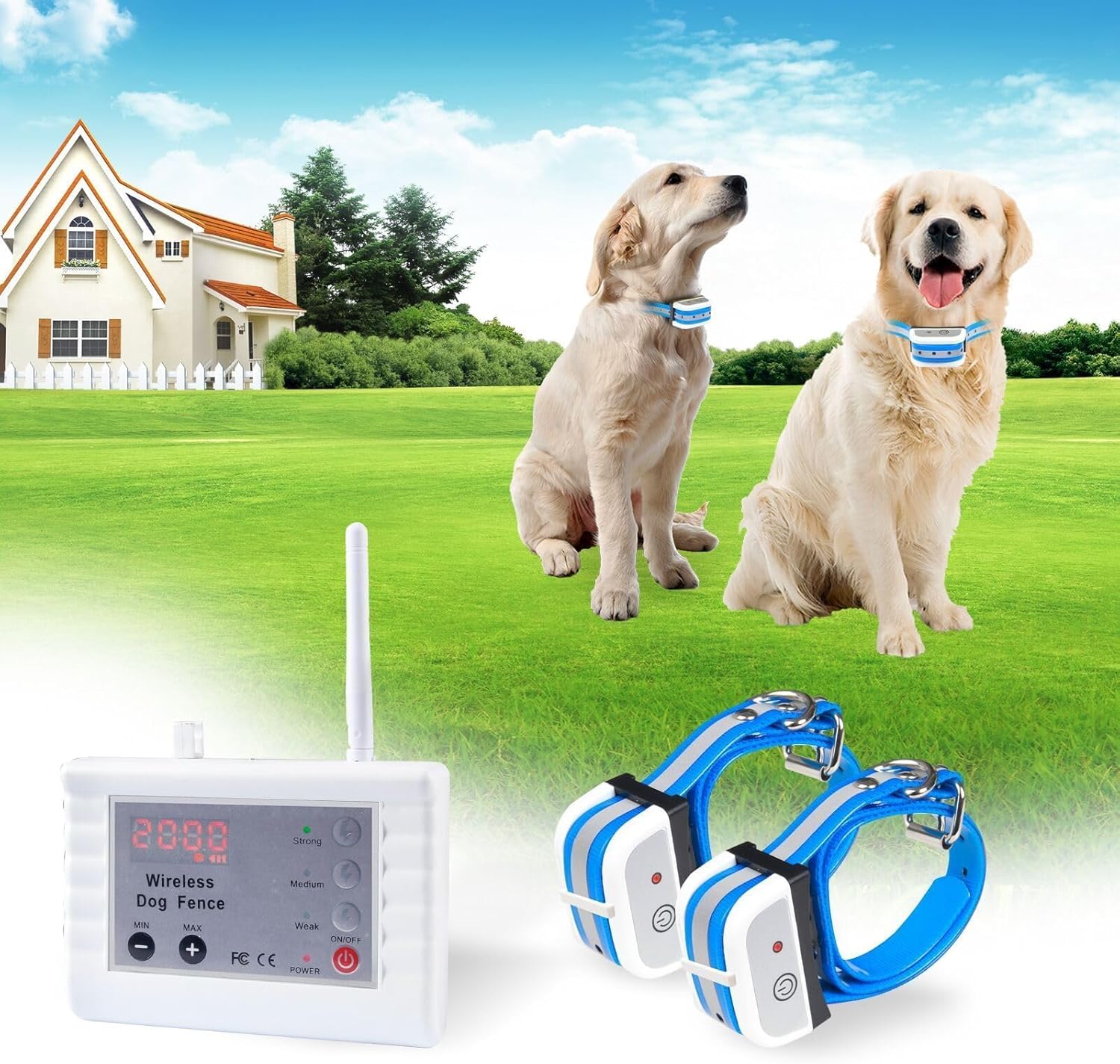 Dog Wireless Fence Pet Two Way Signal Containment System, Display ...
