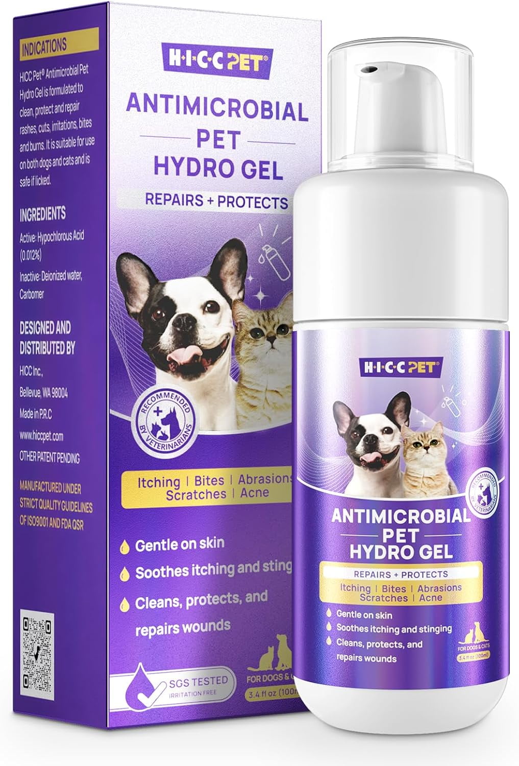 Dog Wound Care Hydro Gel, Heals Wounds, Soothes Inflammation, Prevents ...