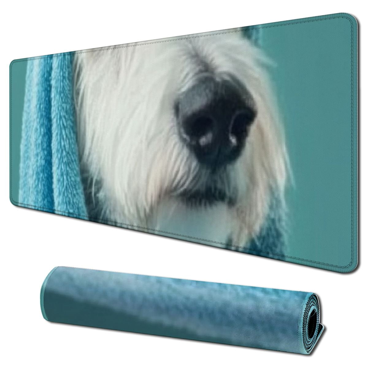 Dog Wrapped in Towel Large Gaming Mouse Pad Desk Keyboard Pad Mat for ...