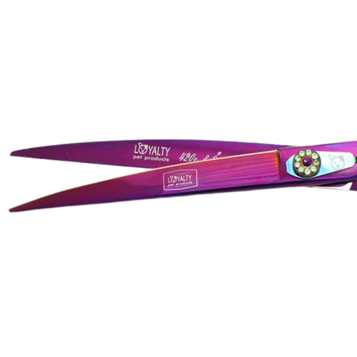 Dog and Cat Grooming Sharp Shears 8” Purple Titanium Choose Type or ...