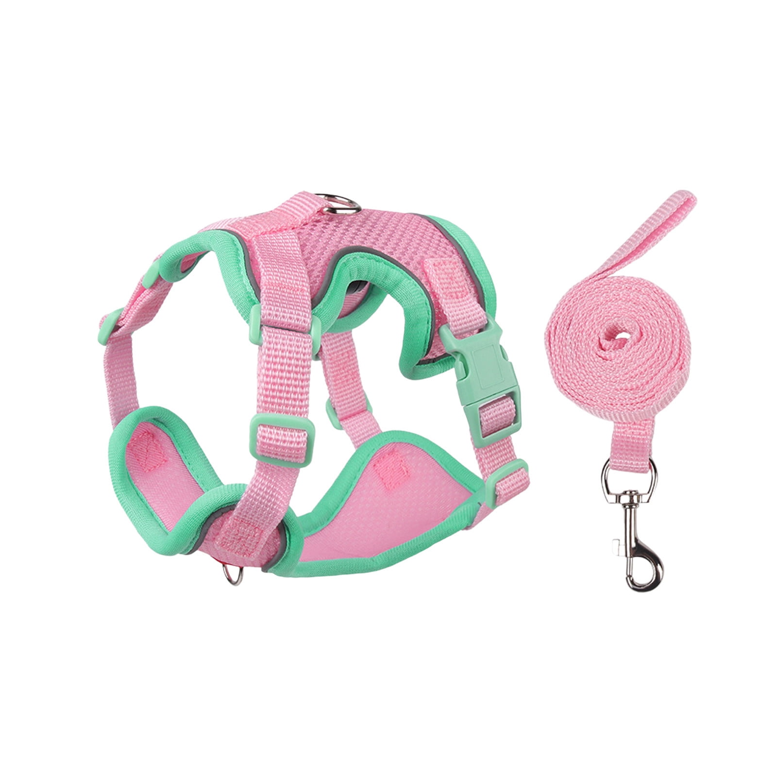 Dog and Cat Leash, Reflective Breathable Sleeveless Harness, Adjustable ...