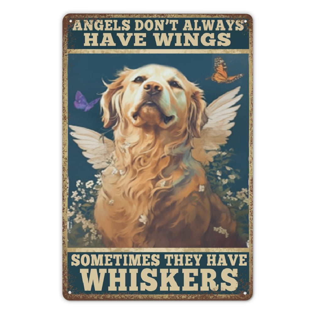 Dog, butterfly Wall Decor Decorative Plaque, 12"x8", General Fit, No ...