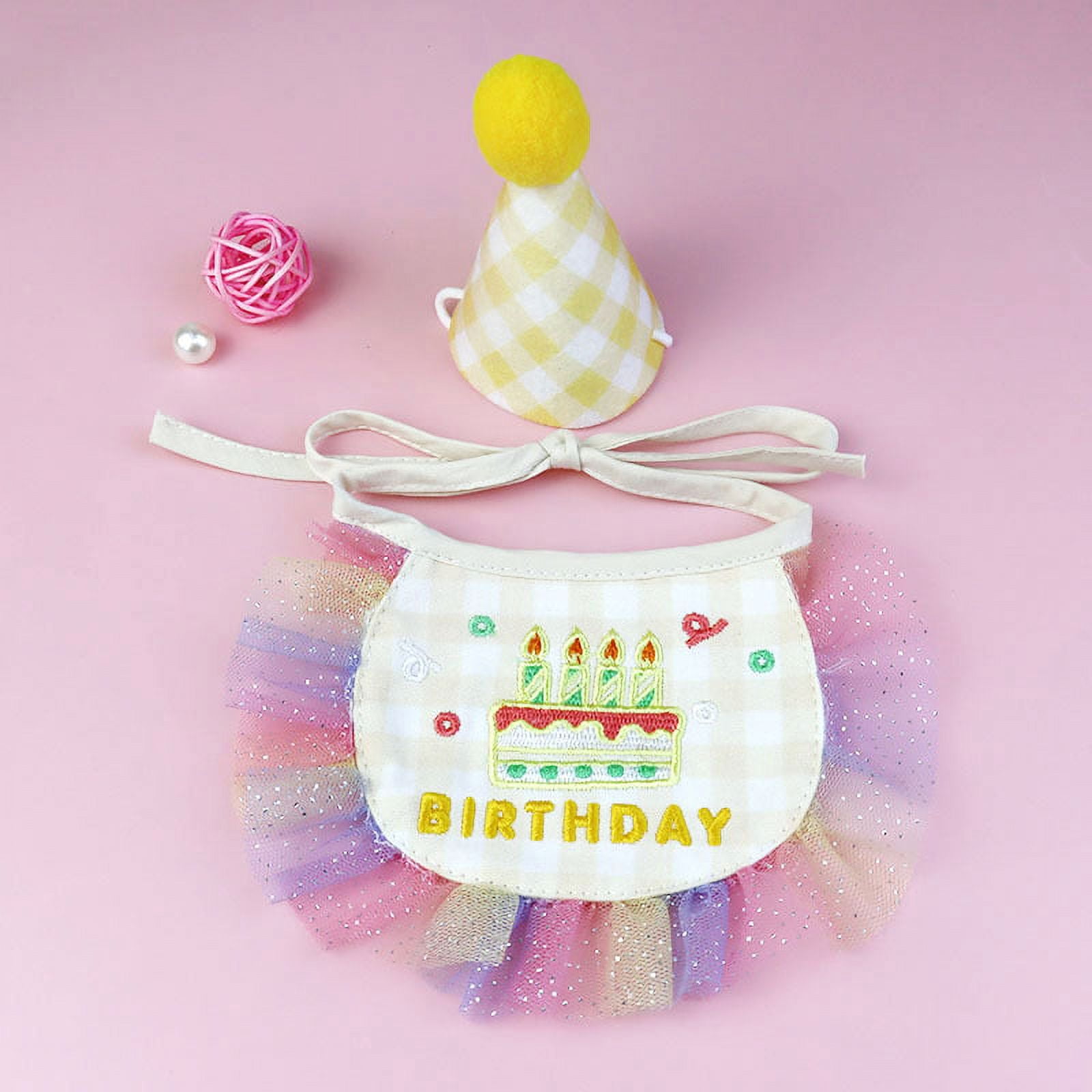 Dog cat party decoration set dog puppy birthday triangle scarf hat bow ...