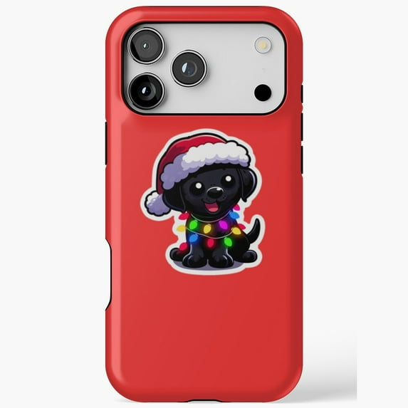 Dog in Fairy Lights Protective Case for iPhone 11 12 13 14 15 16 17 Pro ...