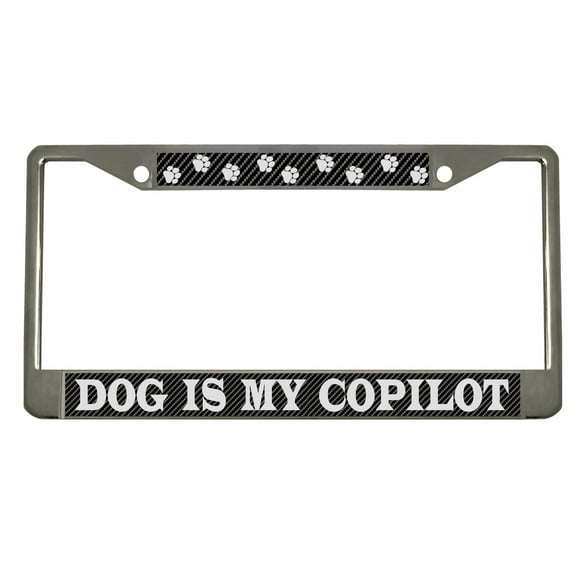 Dog is My Copilot Style Metal License Plate Frame Personalized/Car ...