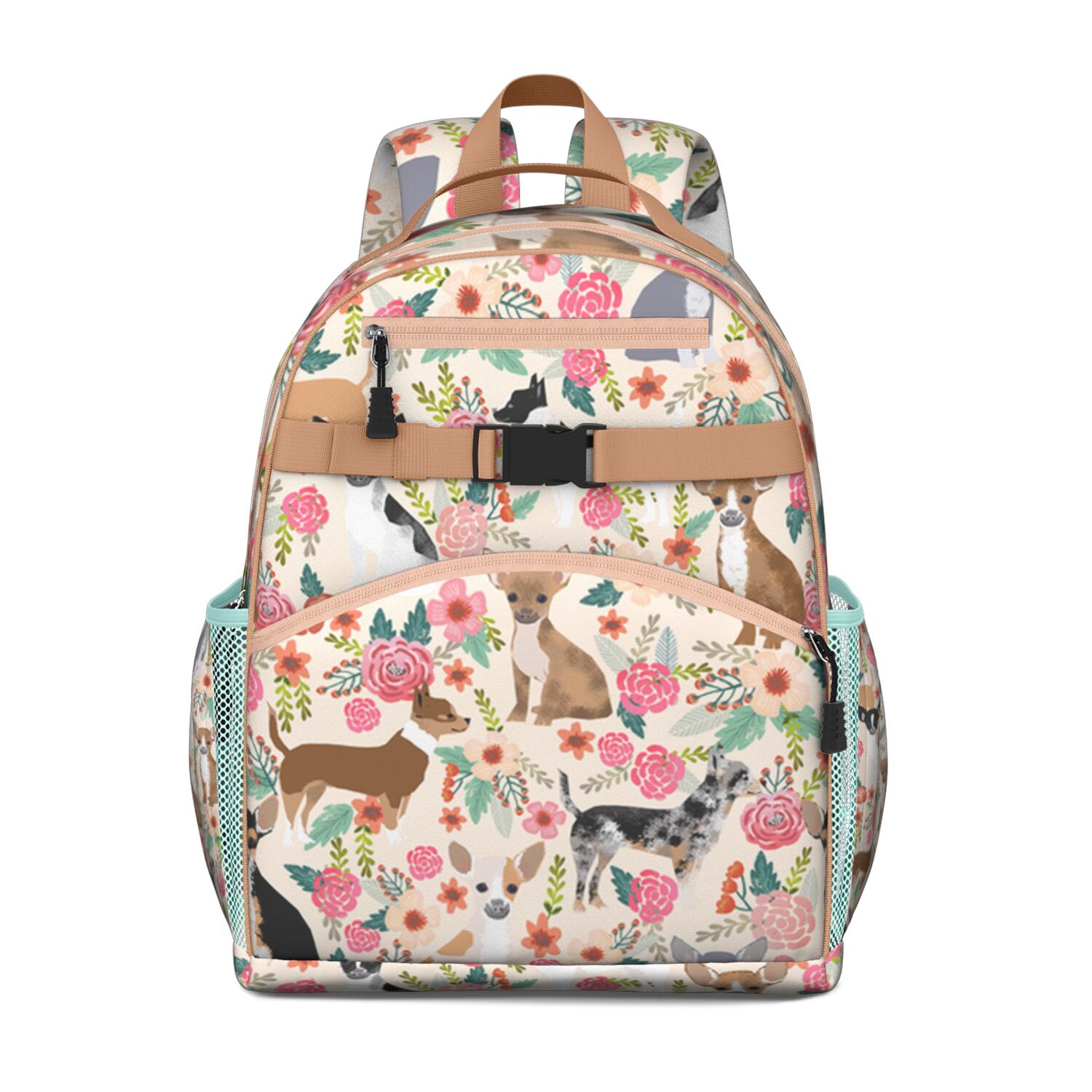 Dog lover gift backpack, cute dog print backpack, spacious backpack for ...