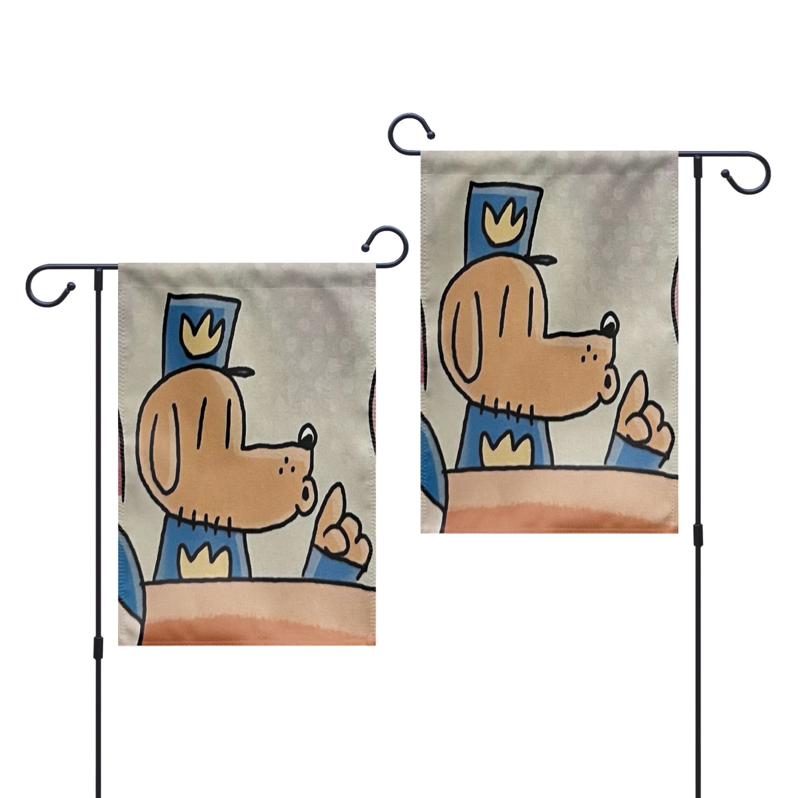 Dog man Garden Flag 23.6*35.5IN Double Sided, Welcome Yard Outdoor Flag ...