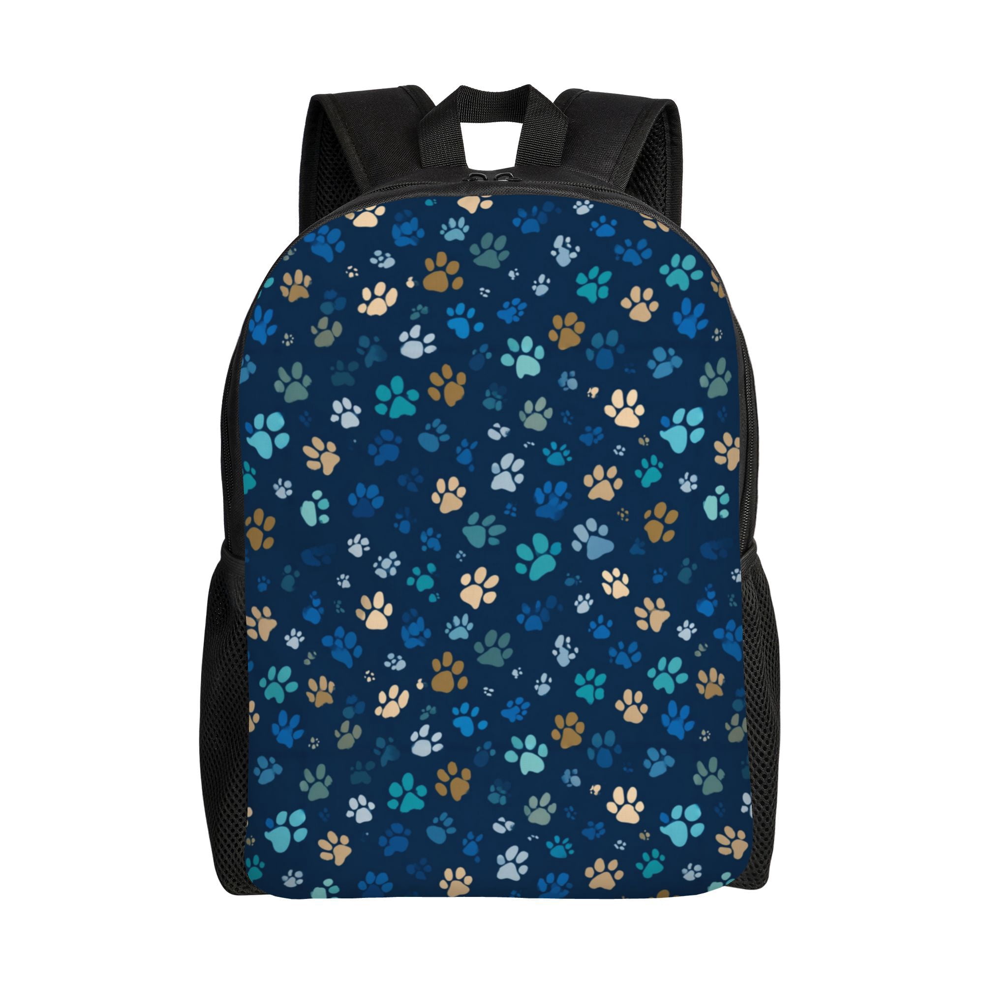 Dog paw patternBackpack with 15 Inch Laptop Compartment, Water ...