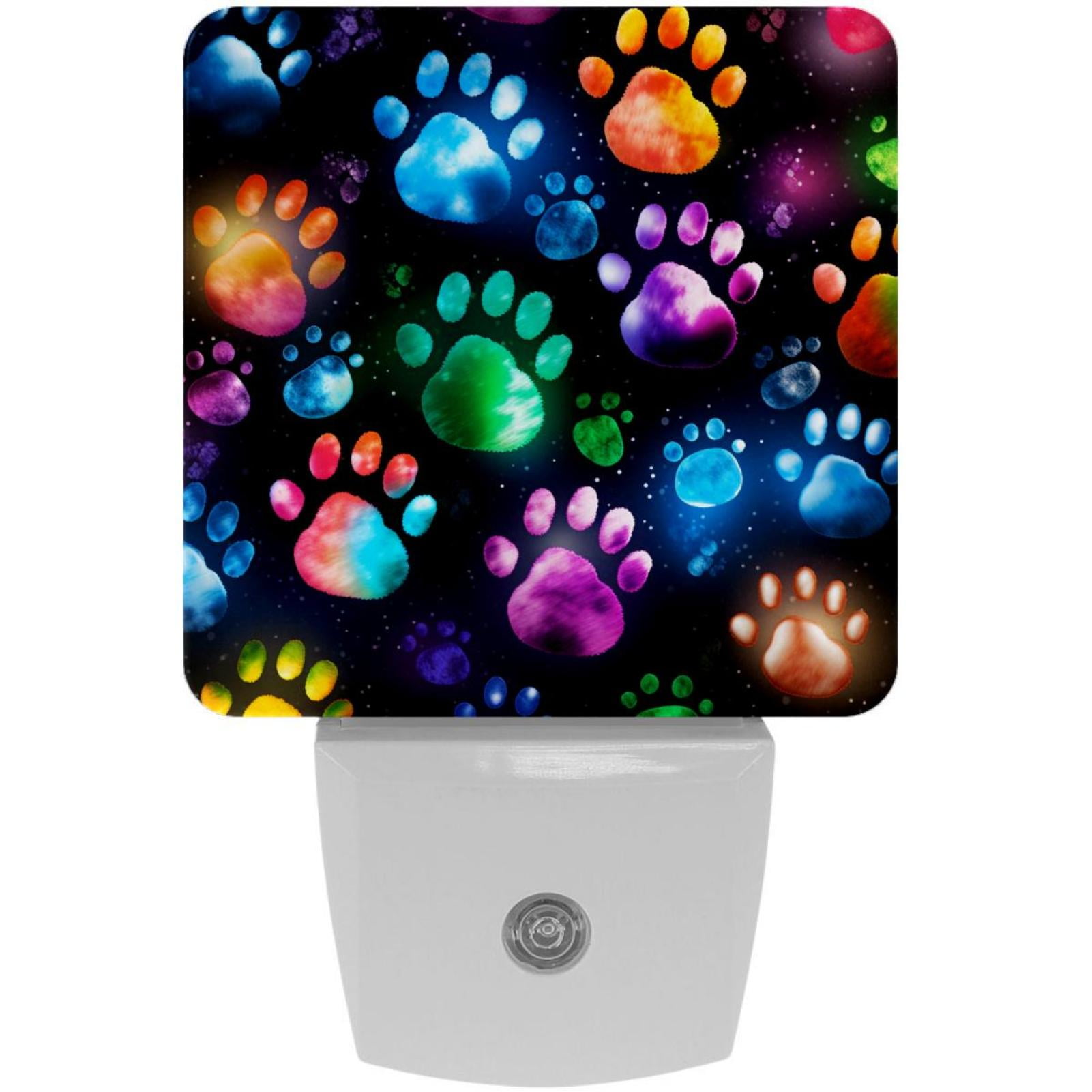 Dog paw prints Enhance Your Space with LED Square Night Lights ...