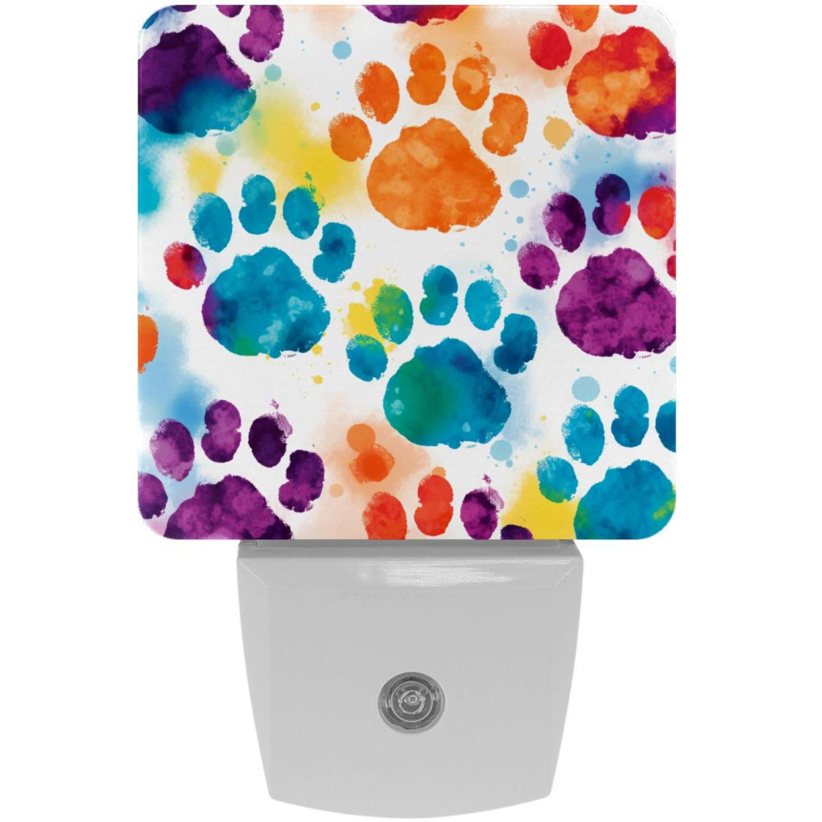 Dog paw prints LED Square Night Lights - Bright, Energy-Efficient ...