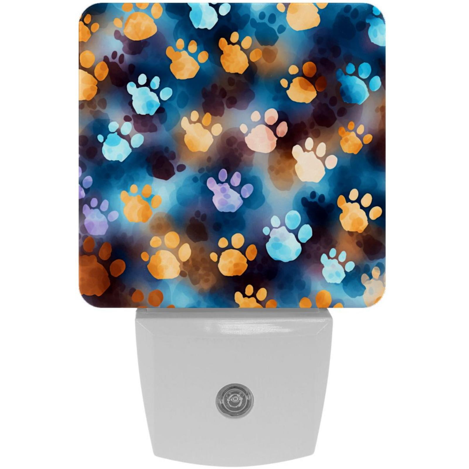 Dog paw prints LED Square Night Lights - Compact and Multifunctional ...