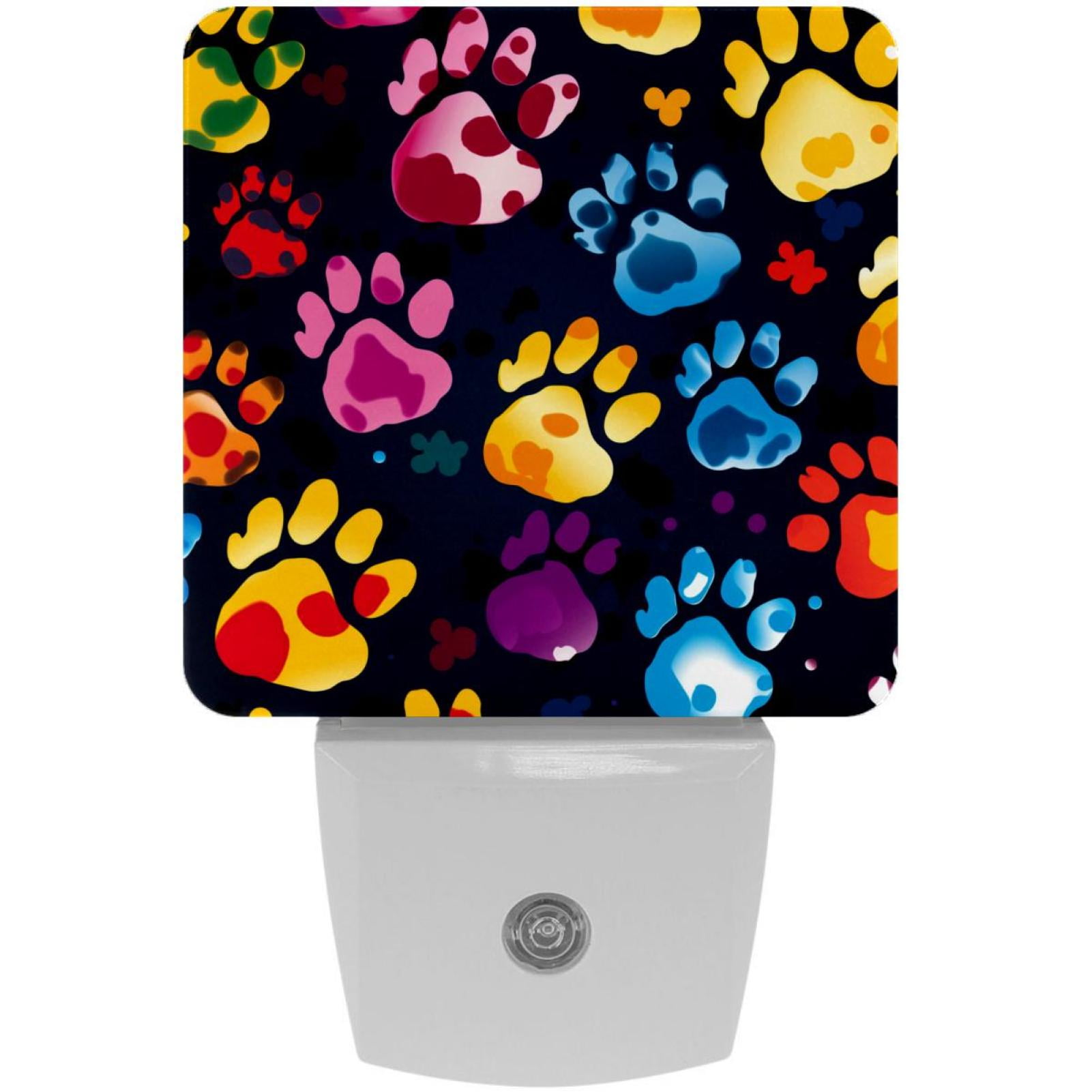 Dog paw prints LED Square Night Lights - Energy Efficient and ...
