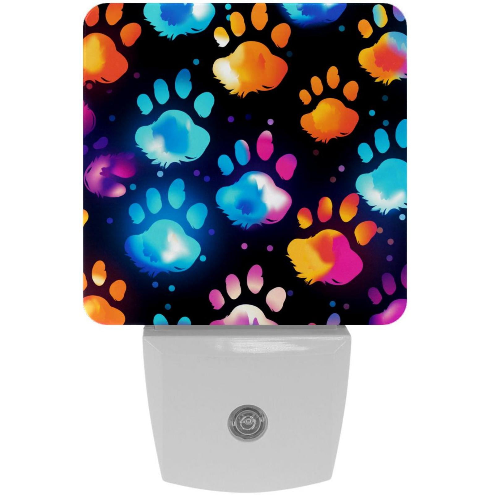 Dog paw prints LED Square Night Lights - Energy Efficient and ...