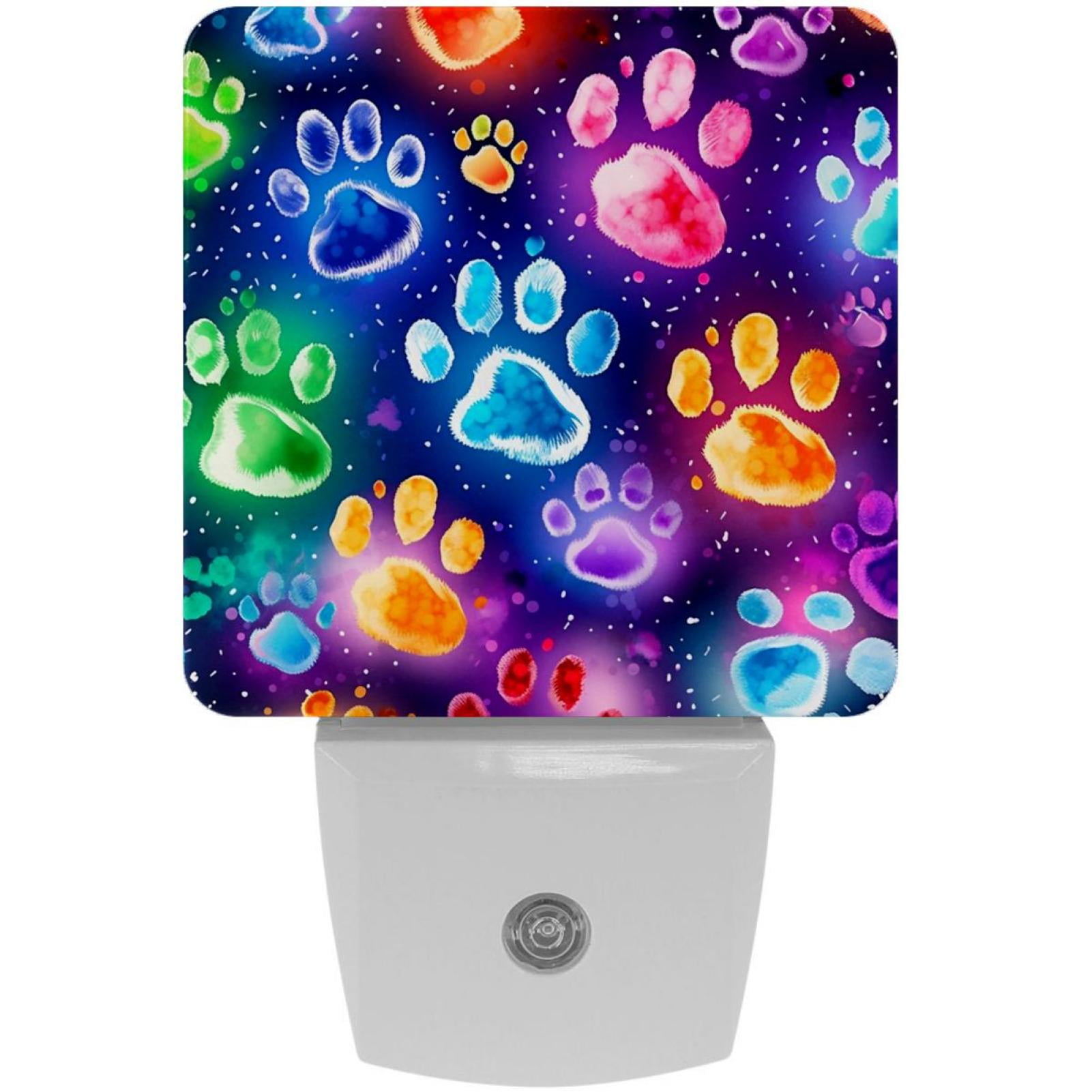 Dog paw prints LED Square Night Lights - Energy Efficient & Elegant ...