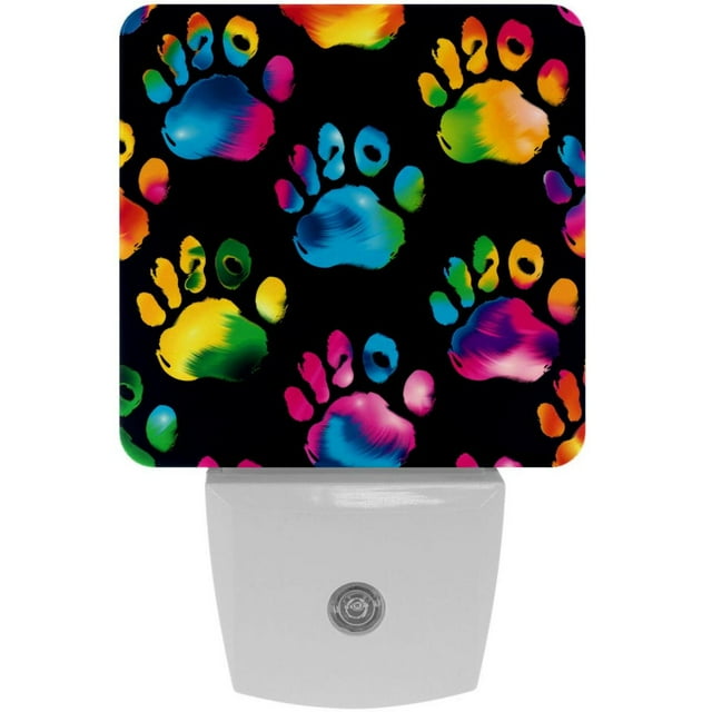 Dog paw prints LED Square Night Lights - Energy Efficient and Stylish ...