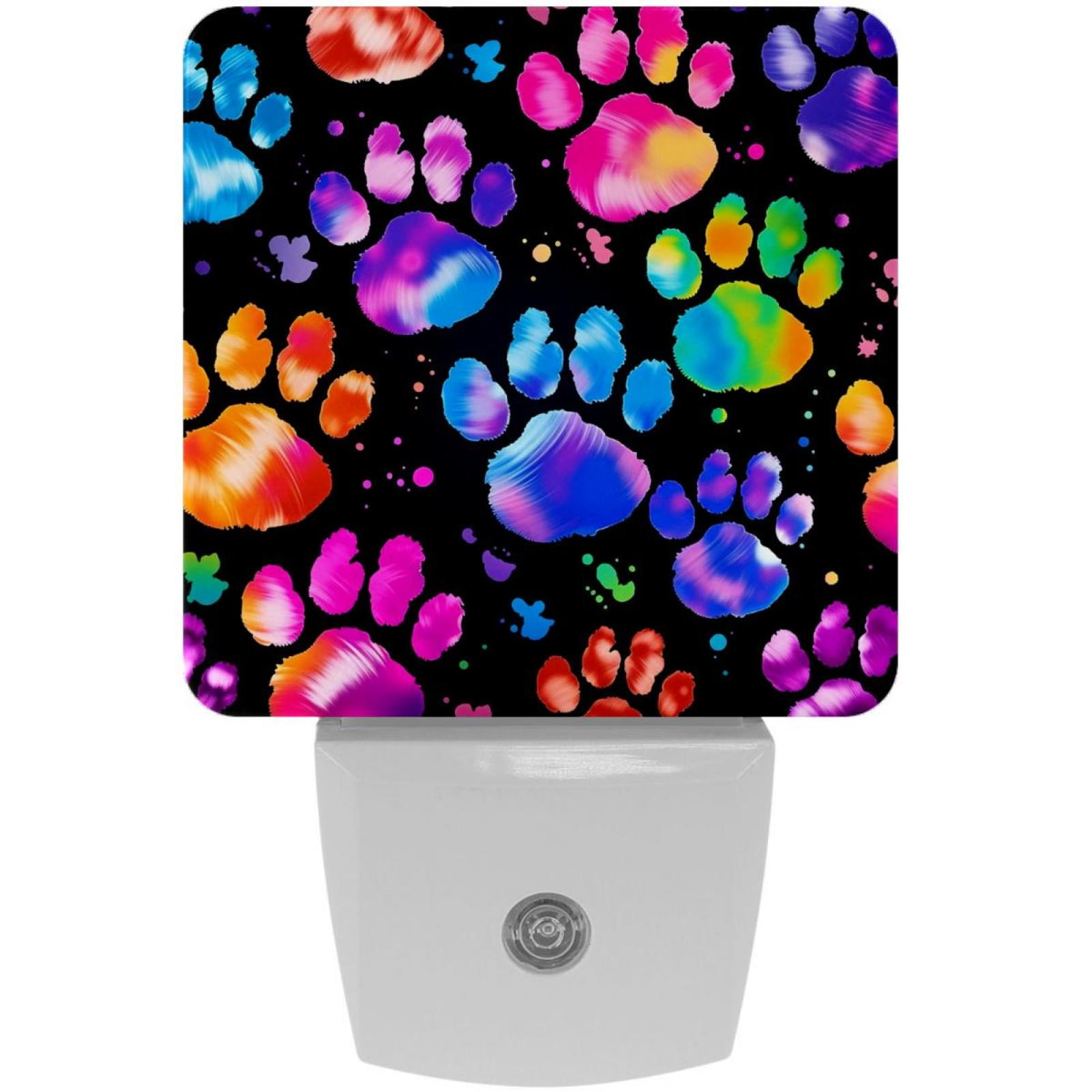 Dog paw prints LED Square Night Lights: Energy-Efficient and Stylish ...